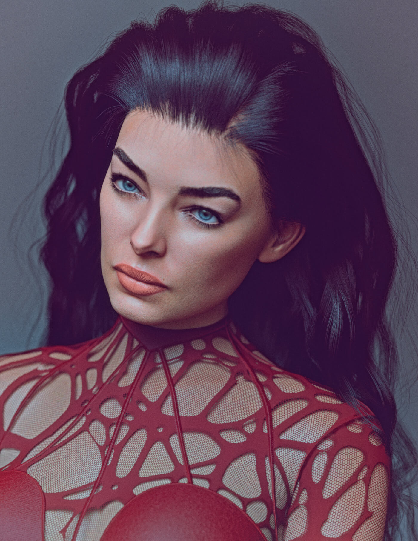 Estellae Portrait 3D Render, Digital Art by Kadaj777