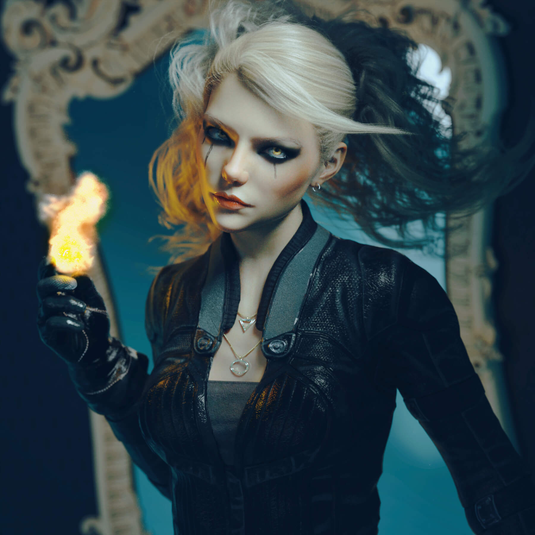 Firestarter Allison 3D Render, Digital Art by Kadaj777