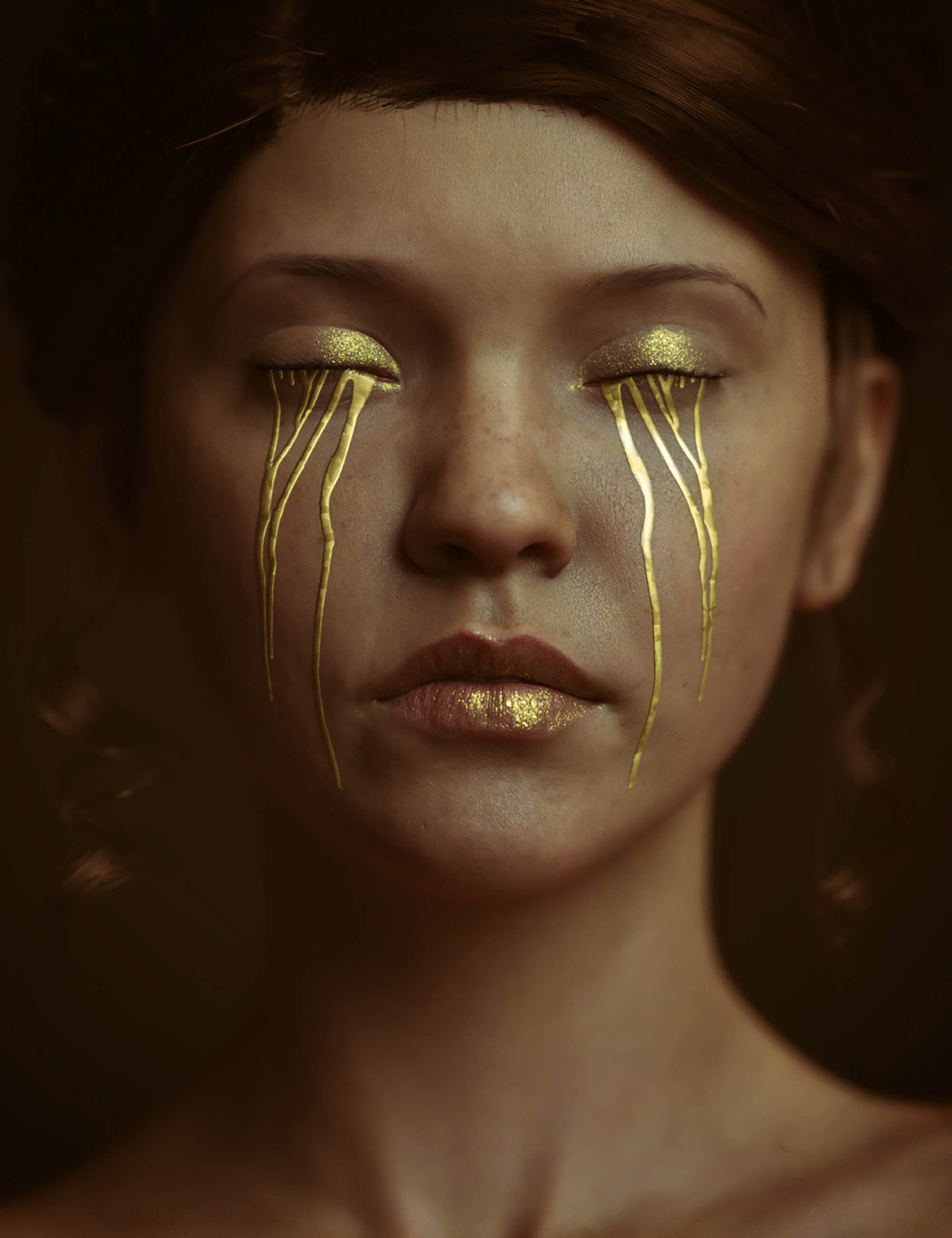 Midas Tears 3D Render, Digital Art by Kadaj777