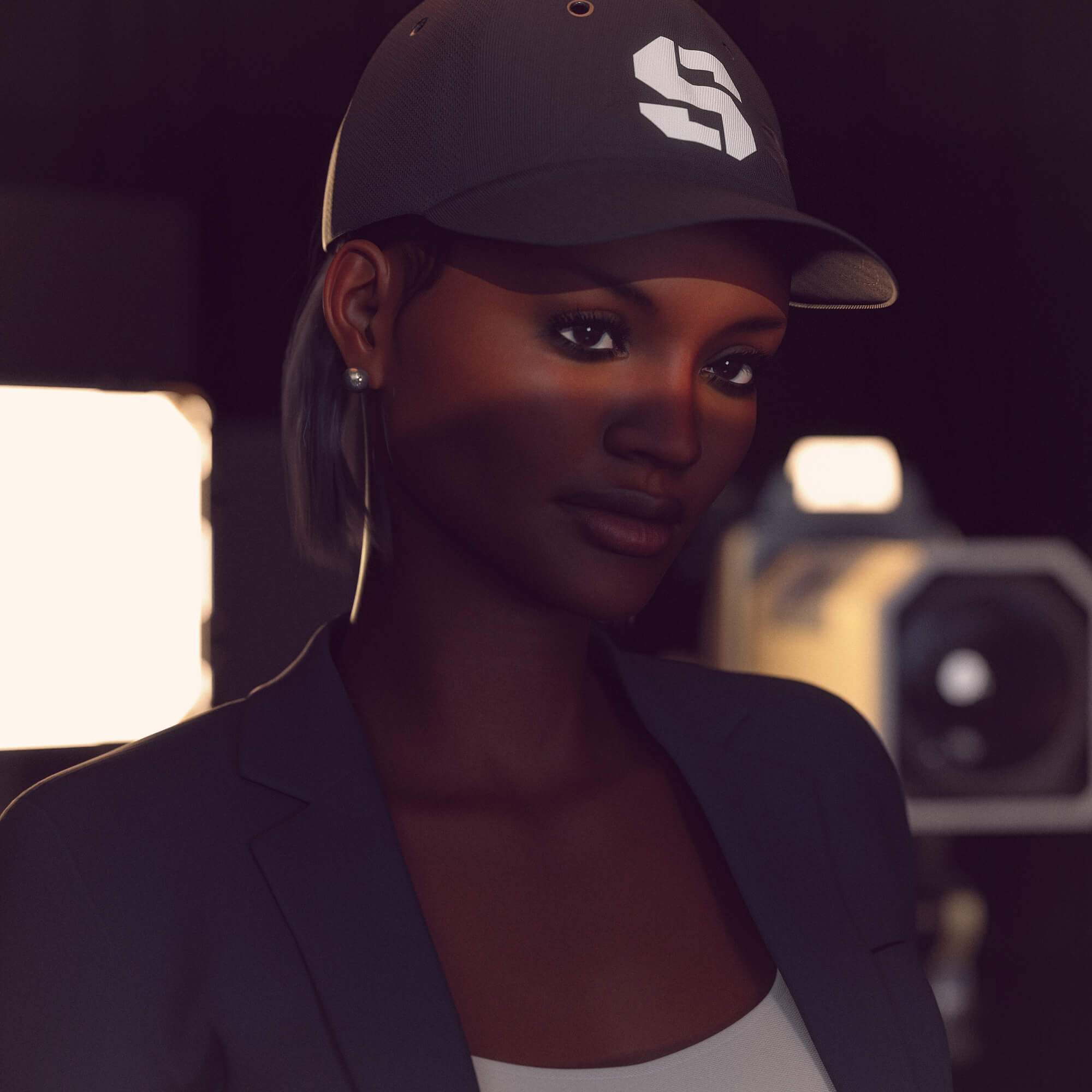 Pretty Brown Eyes 3D Render, Digital Art by Kadaj777