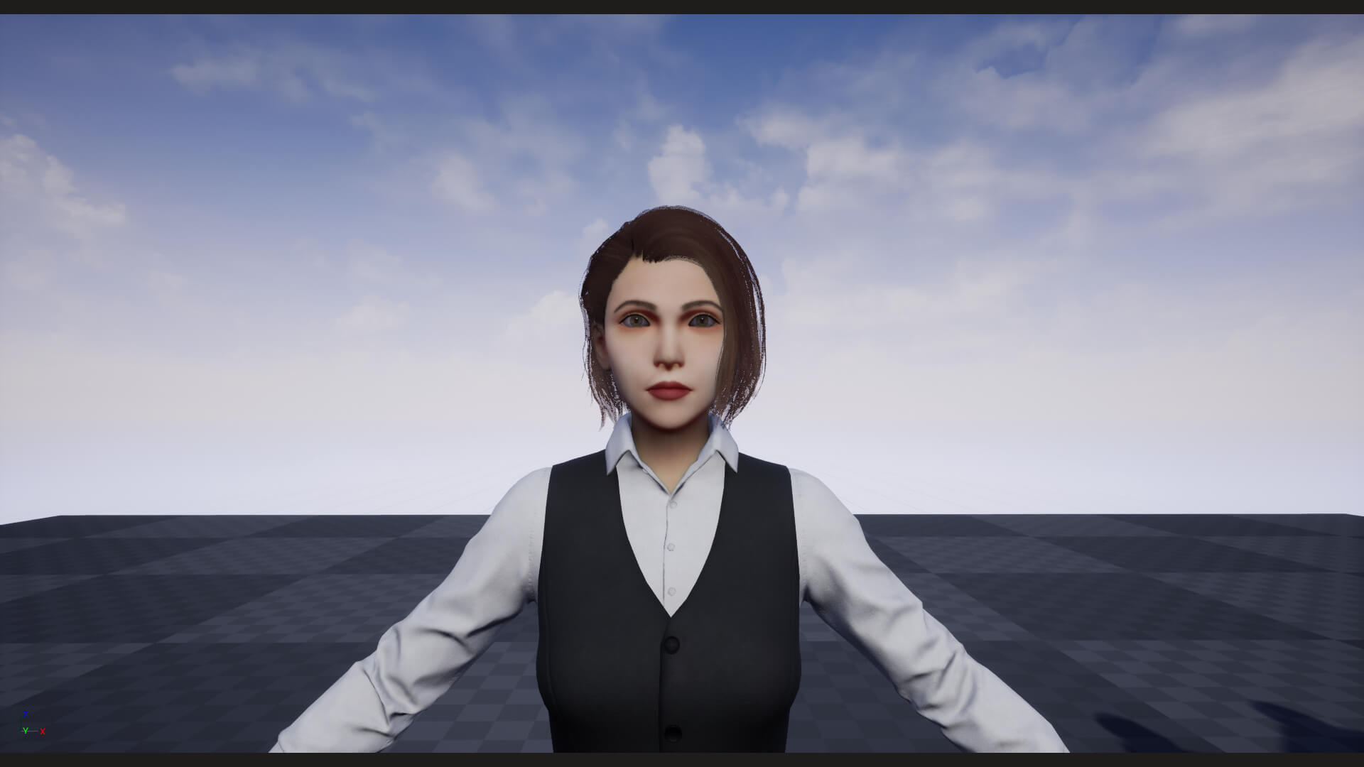 Office Girl Game Ready Model by KagurAru