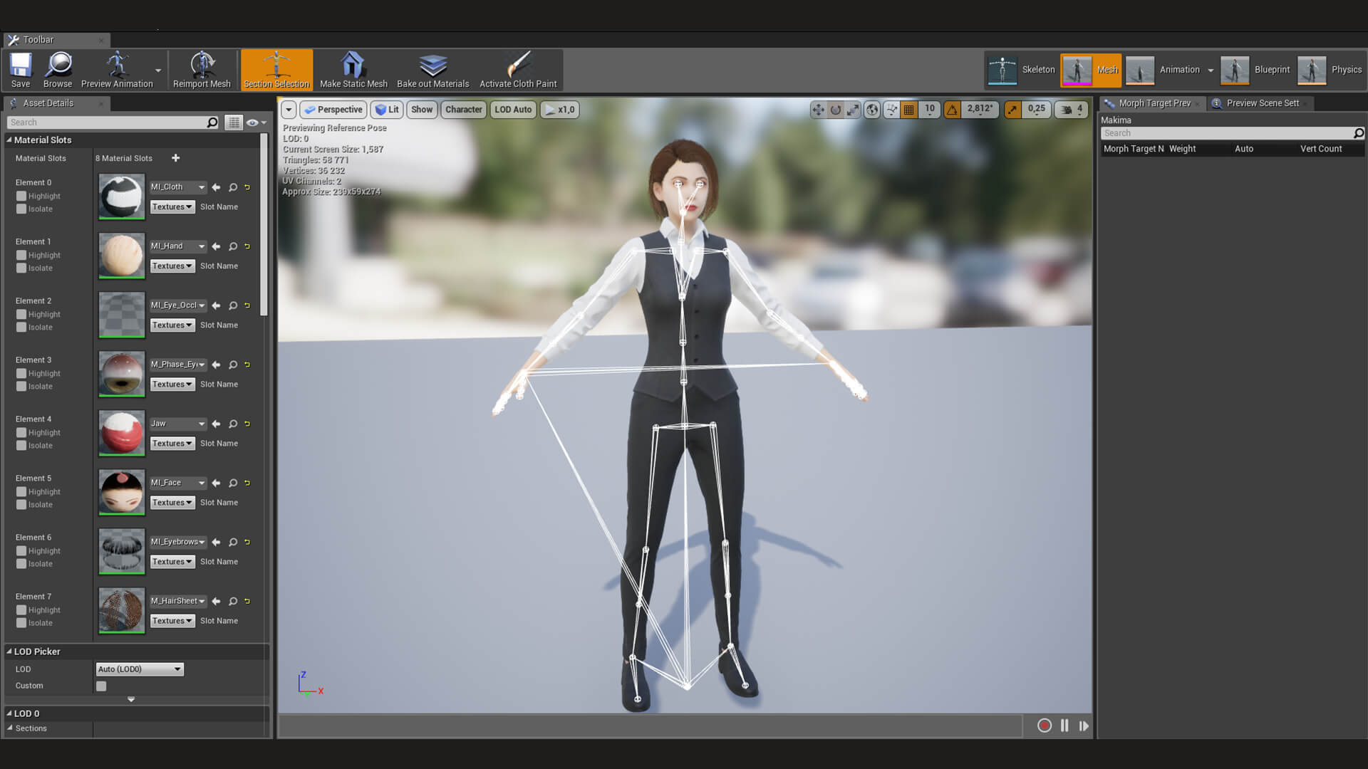 Office Girl Game Ready Model by KagurAru