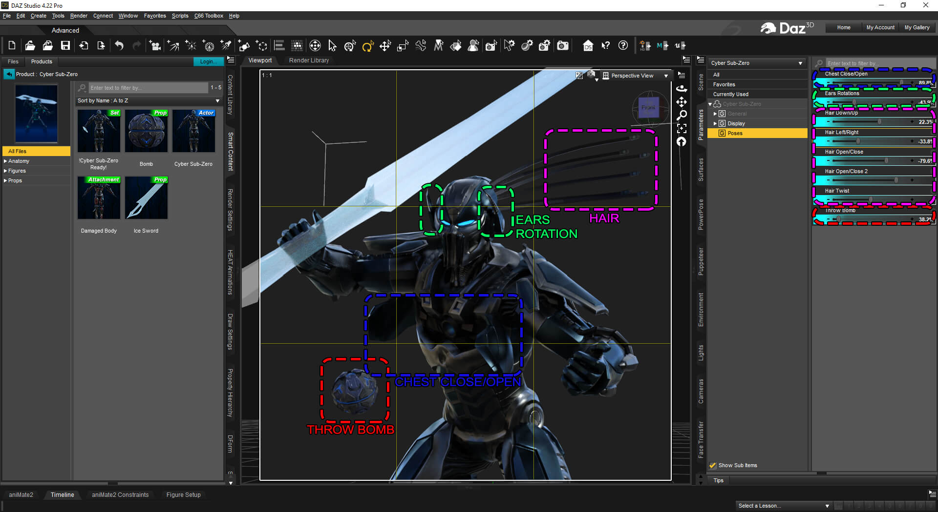 Cyber Sub-Zero for DAZ3D Daz Content by kainjy