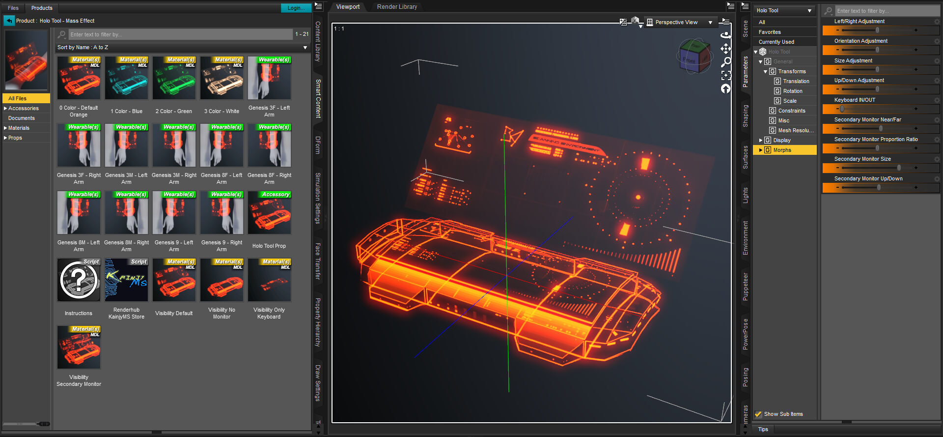 Holo Tool - Mass Effect Daz Content by kainjy