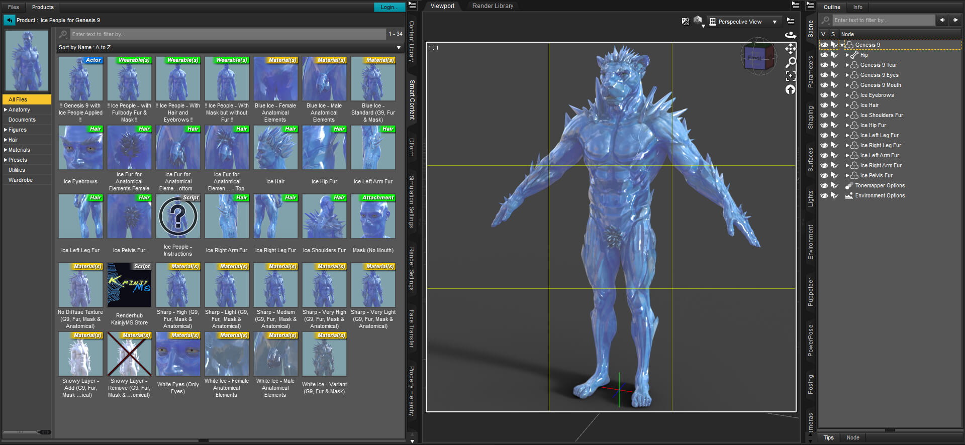 Ice People for Genesis 9 - Daz Content by kainjy
