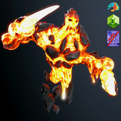 Lava Daemon for Daz3D - Daz Content by kainjy