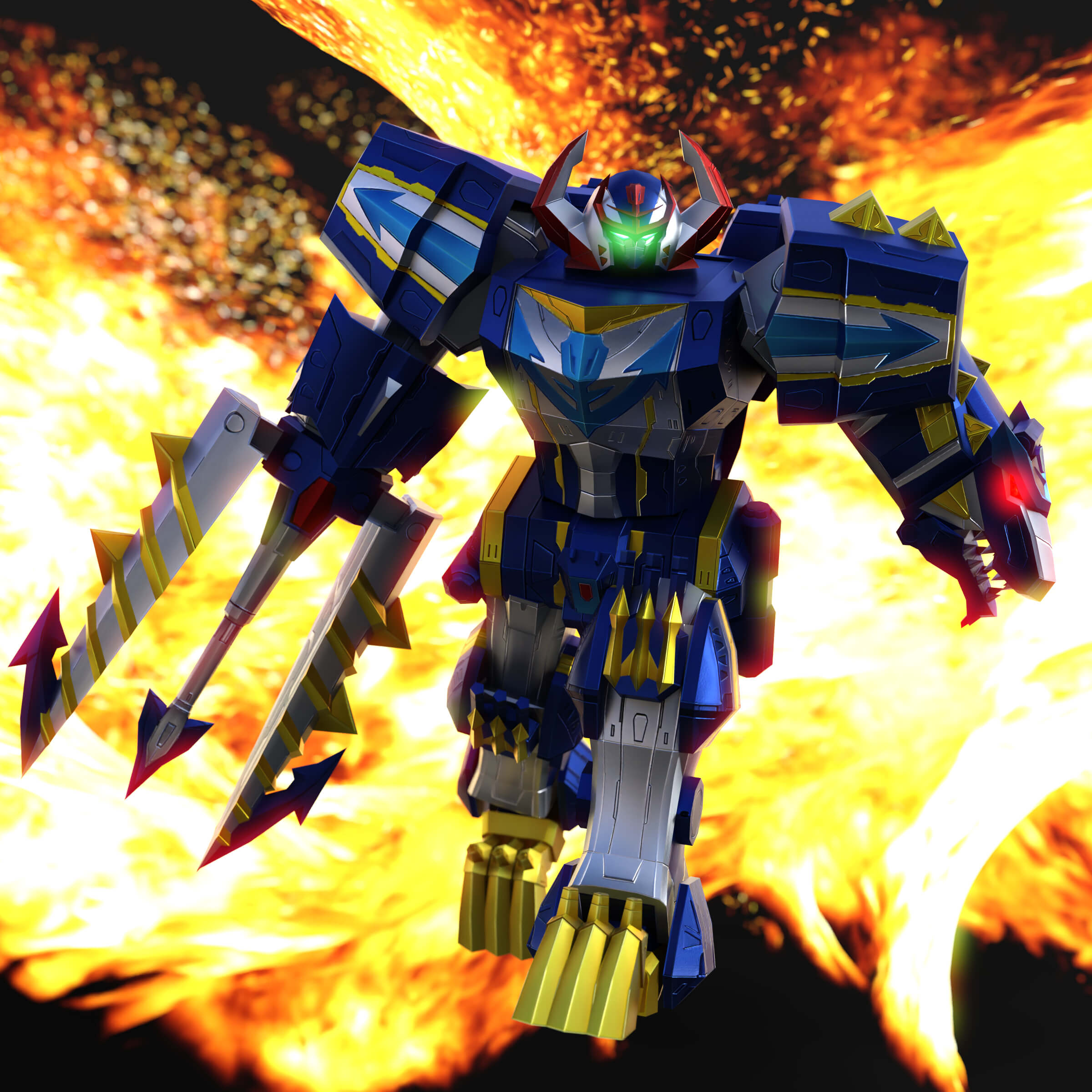 Q-Rex Megazord Daz Content by kainjy