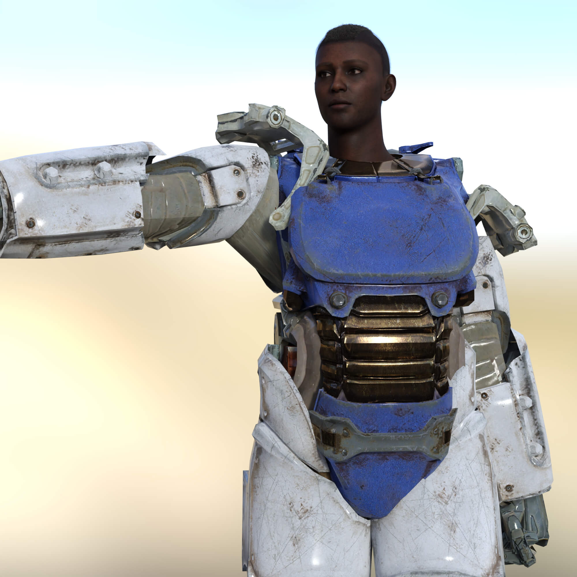 T-51 Power Armor for G9 Daz Content by kainjy