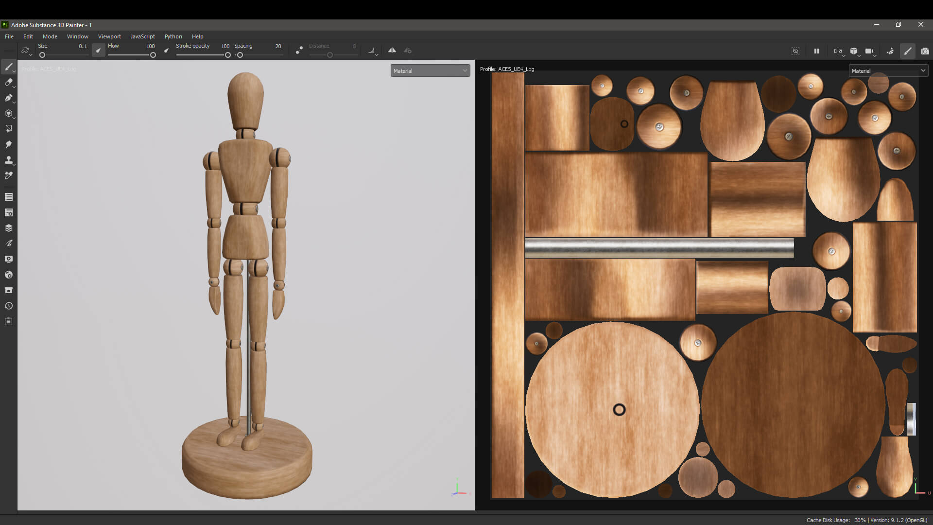 Drawing Mannequin Wooden Posable Figure - 3D Model by Kaipis