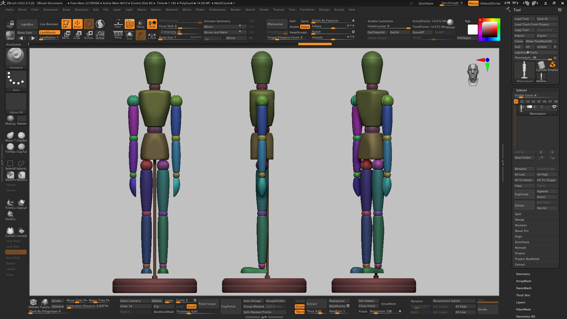 Drawing Mannequin Wooden Posable Figure - 3D Model by Kaipis