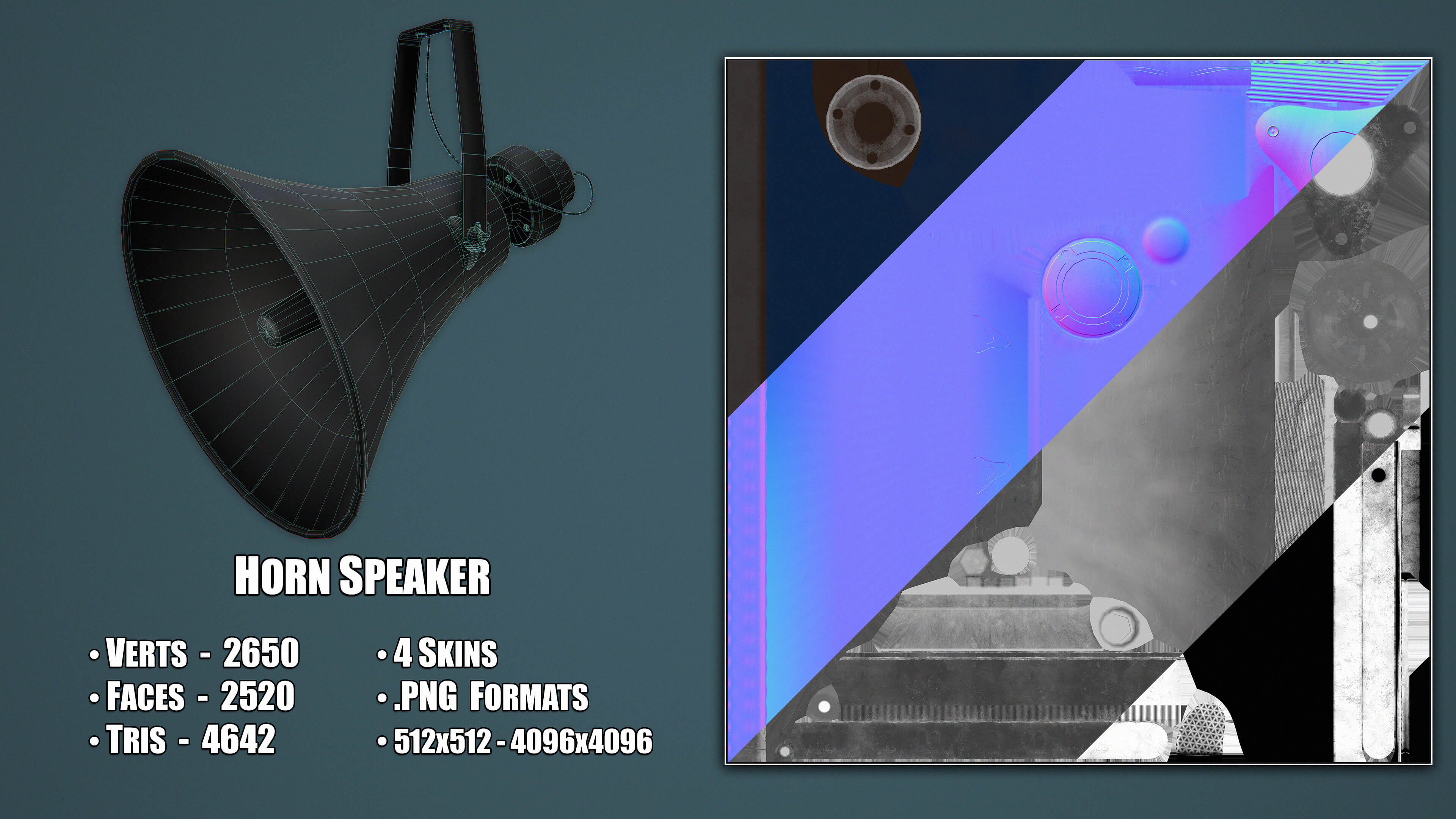 Military Horn Speaker Siren - 3D Model by Kaipis
