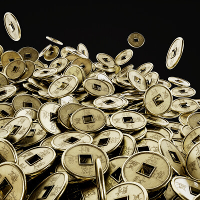 Old Chinese Coin - 3D Model by Kaipis