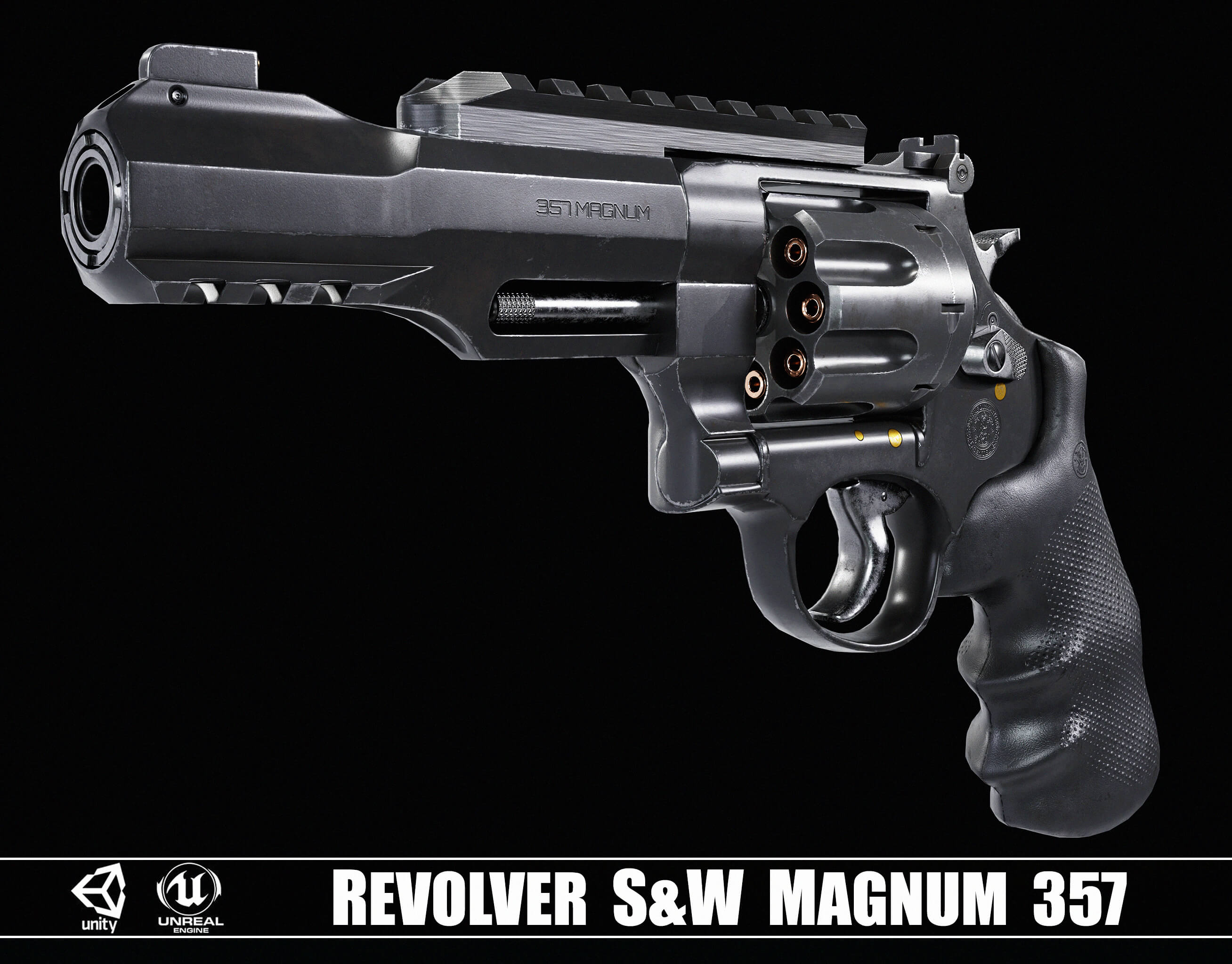 Revolver Smith and Wesson Magnum 357 - 3D Model by Kaipis