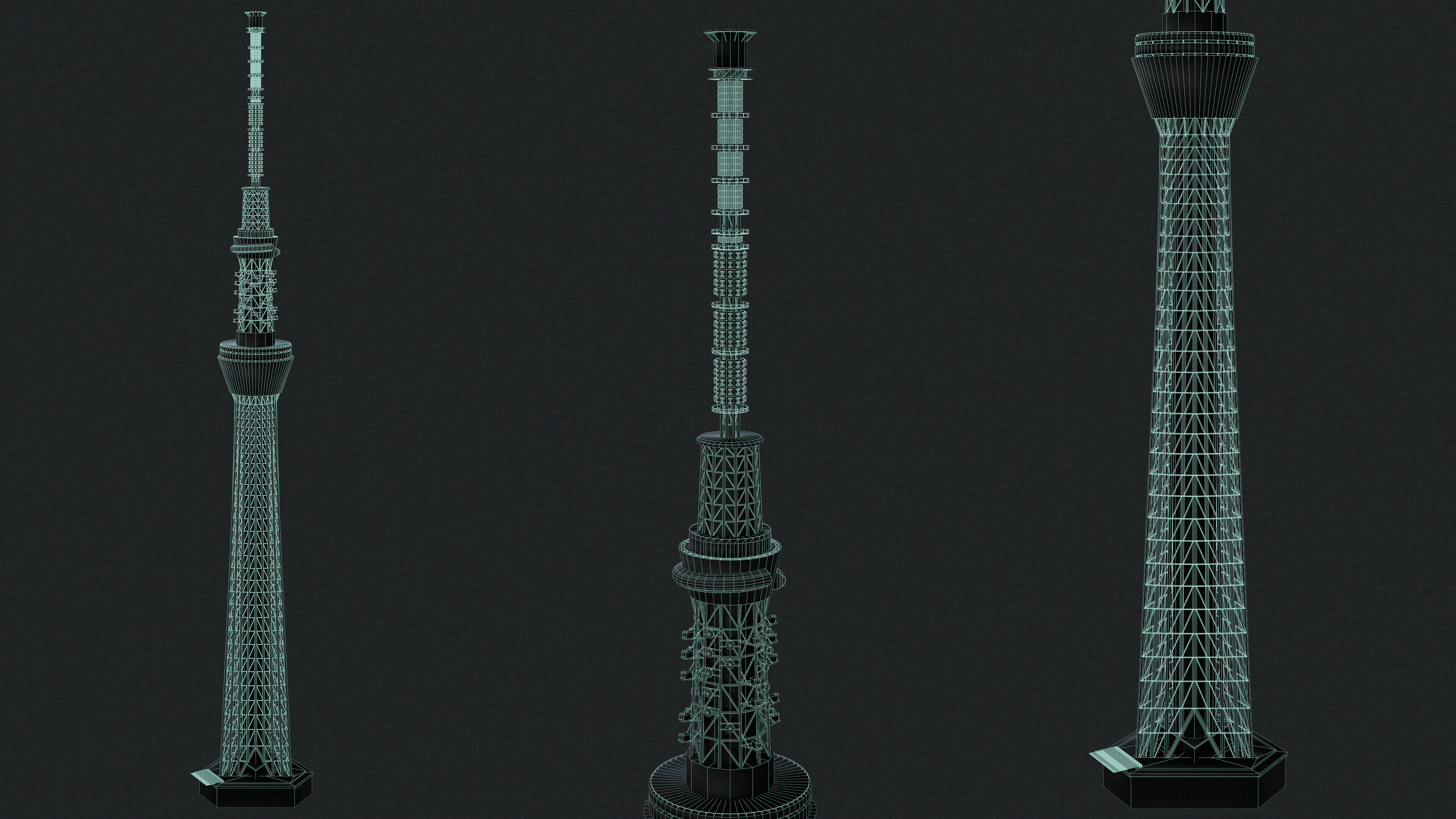 Tokyo Skytree Tower - 3D Model by Kaipis
