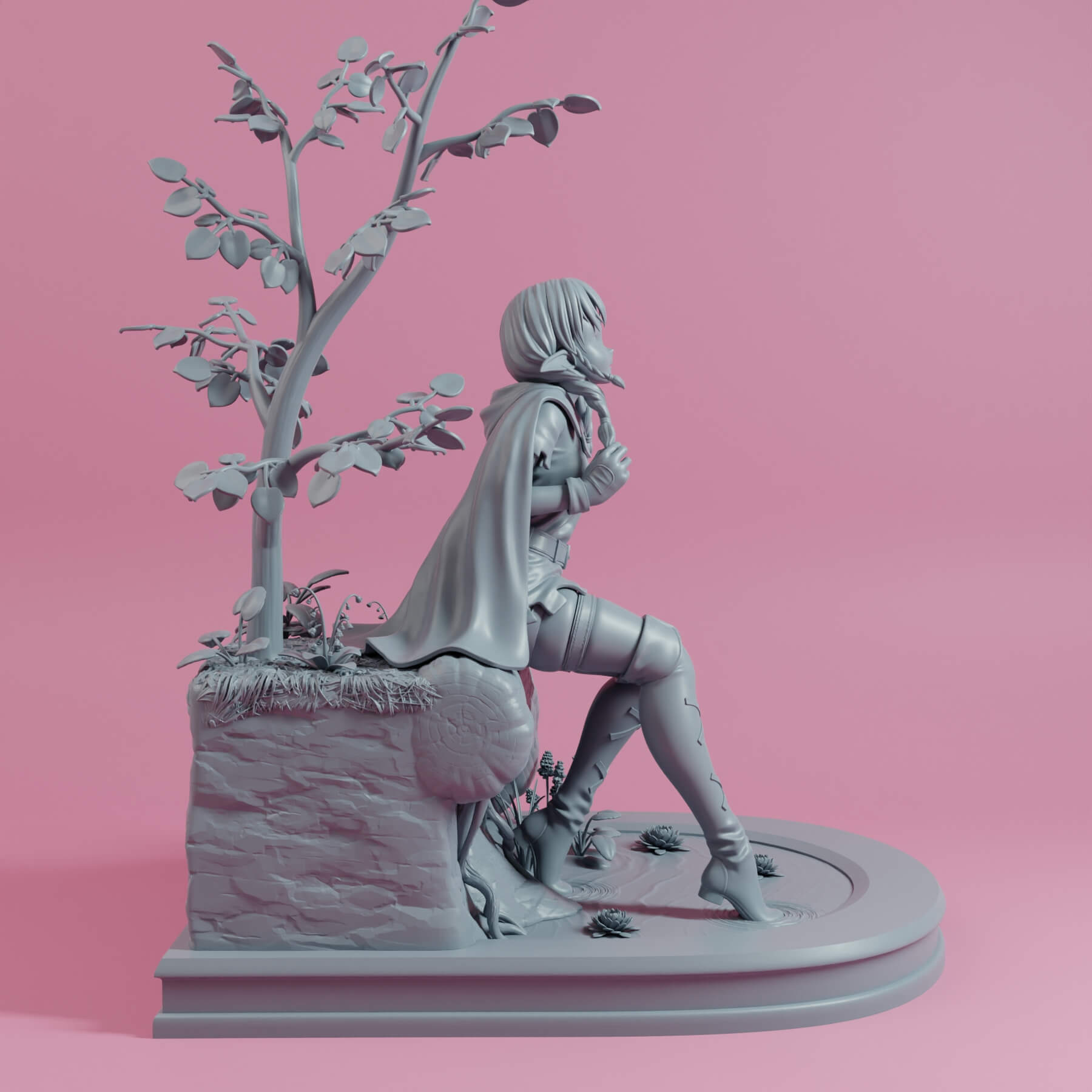 Anime Wood Elf - V2 - 3D Print Model by KalaDrash