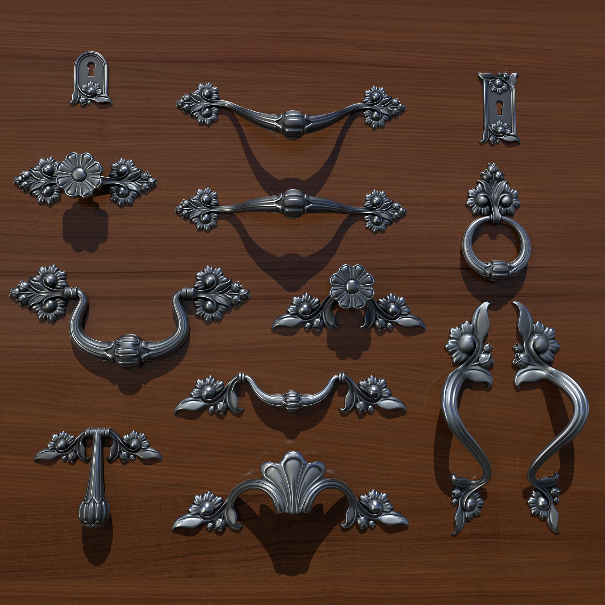 Handles Vol 06 - 3D Model by Kallie5103