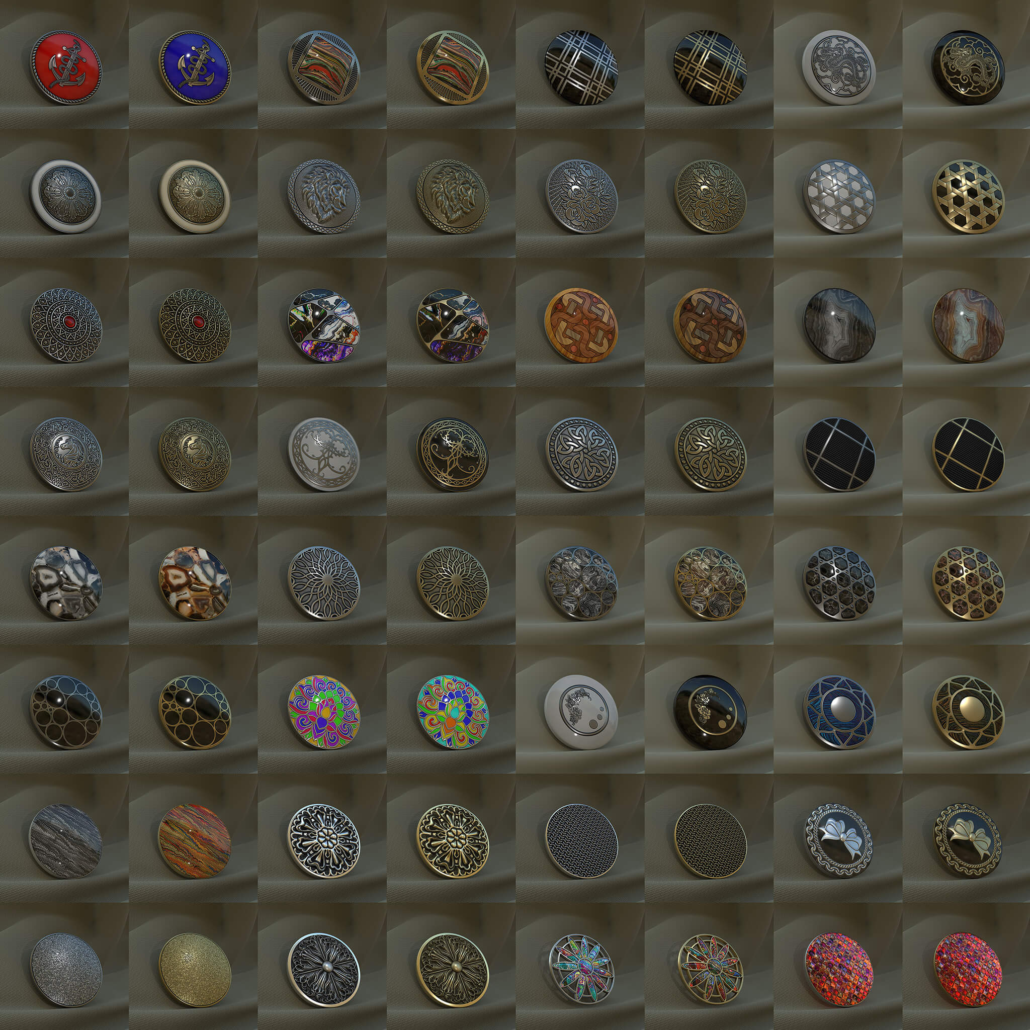 Buttonup 02 PBR - 3D Texture by Kallie5103