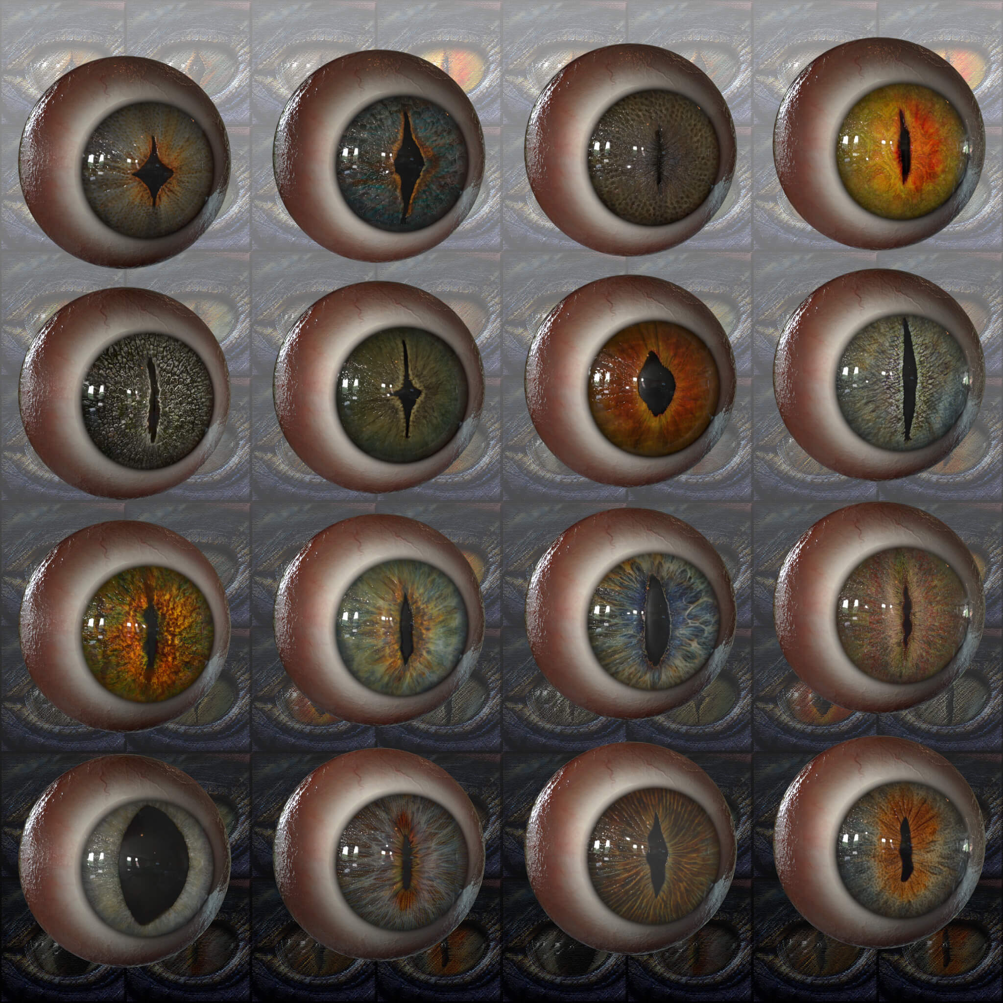 Creature Eyes Vol 07 - PBR 3D Material or Shader by Kallie5103