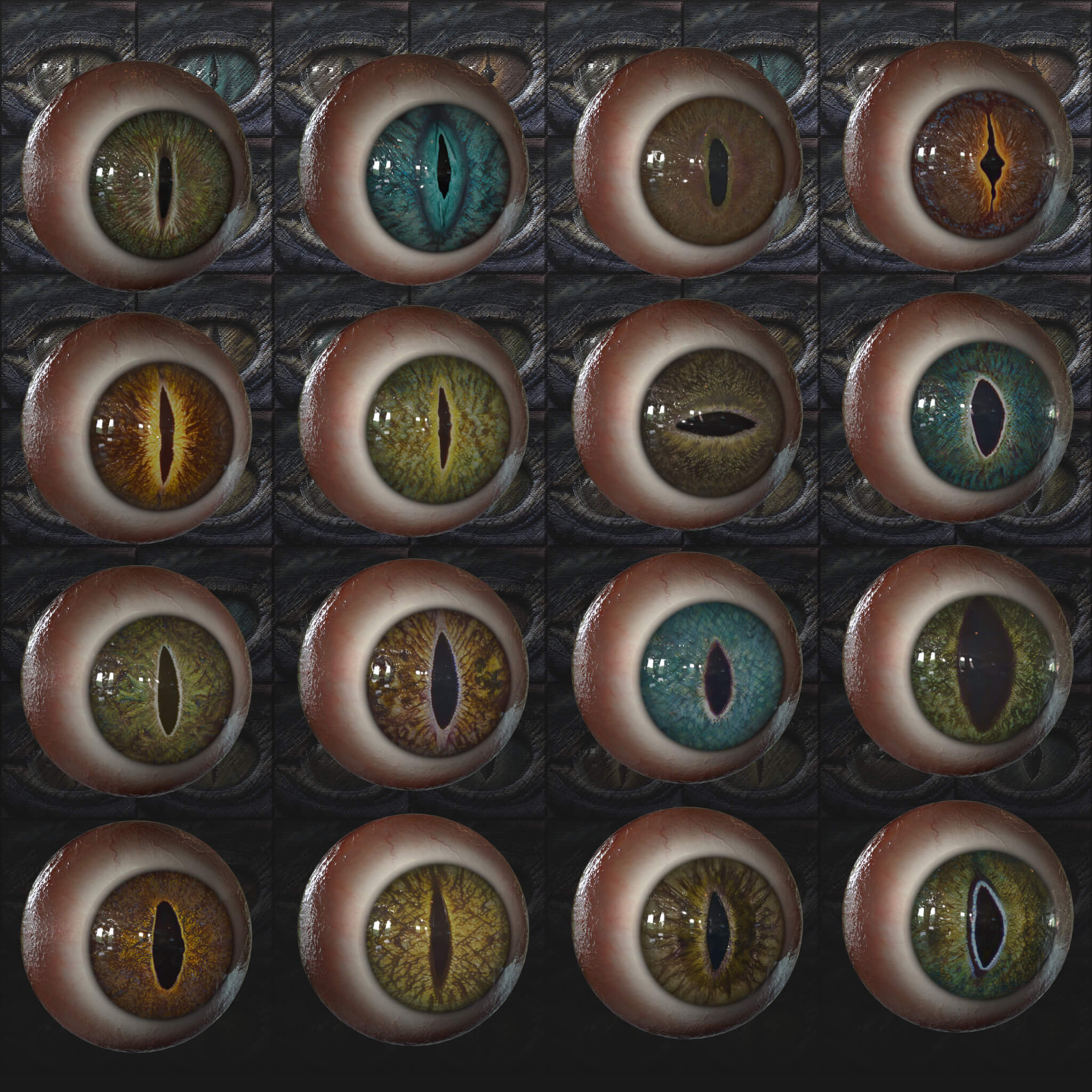 Creature Eyes Vol 08 - PBR 3D Material or Shader by Kallie5103