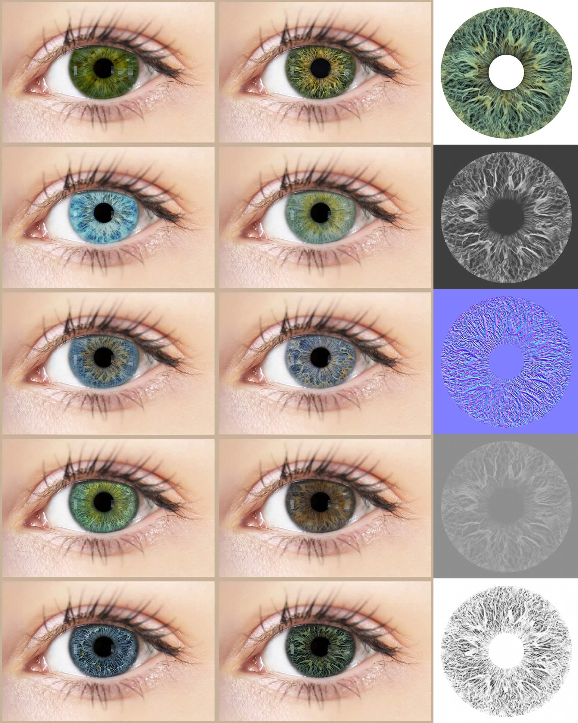 Eye Iris Texture Maps Vol 01 by Kallie5103