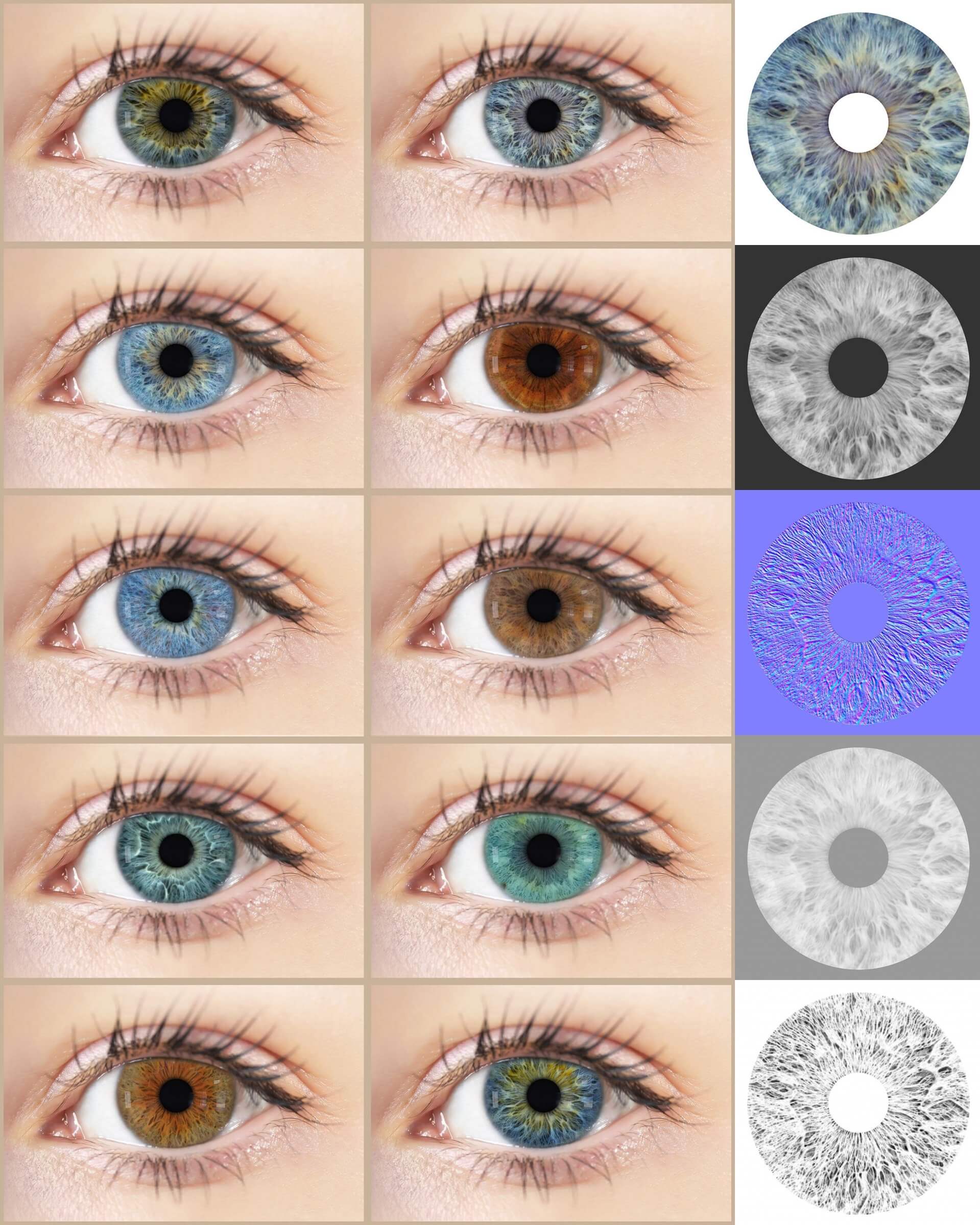 Eye Iris Texture Maps Vol 02 by Kallie5103