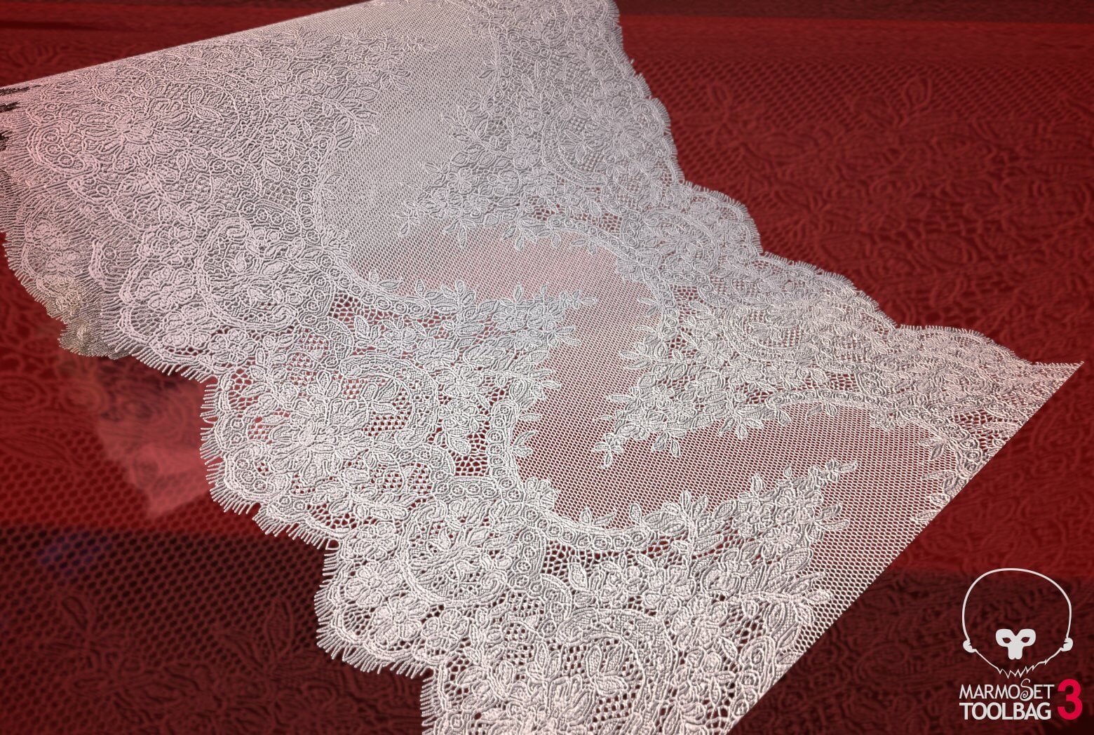 Fabric Vol 09 - Lace Borders and Trims 3D Texture by Kallie5103
