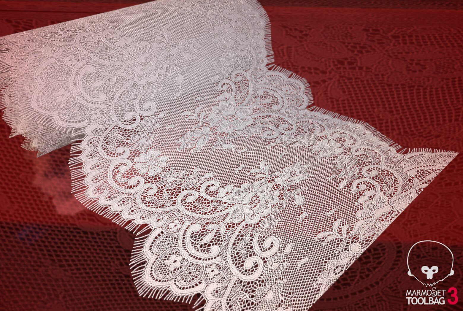 Fabric Vol 09 - Lace Borders and Trims 3D Texture by Kallie5103