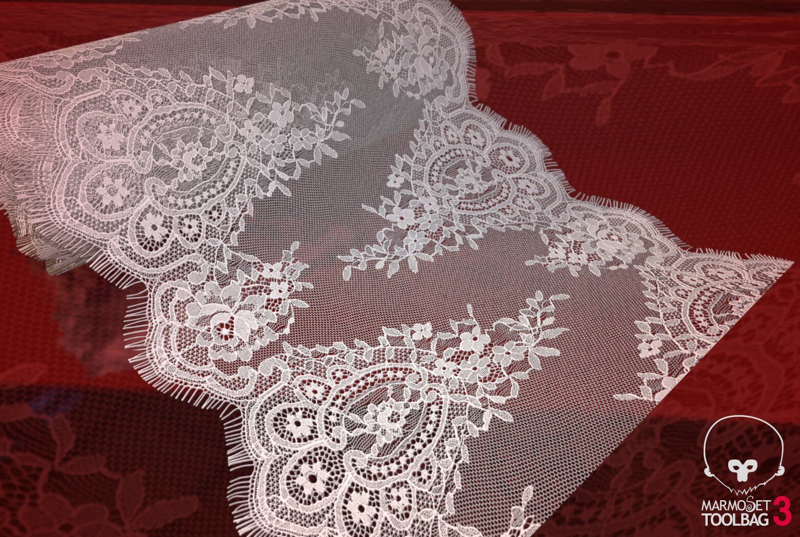 Fabric Vol 09 - Lace Borders and Trims 3D Texture by Kallie5103