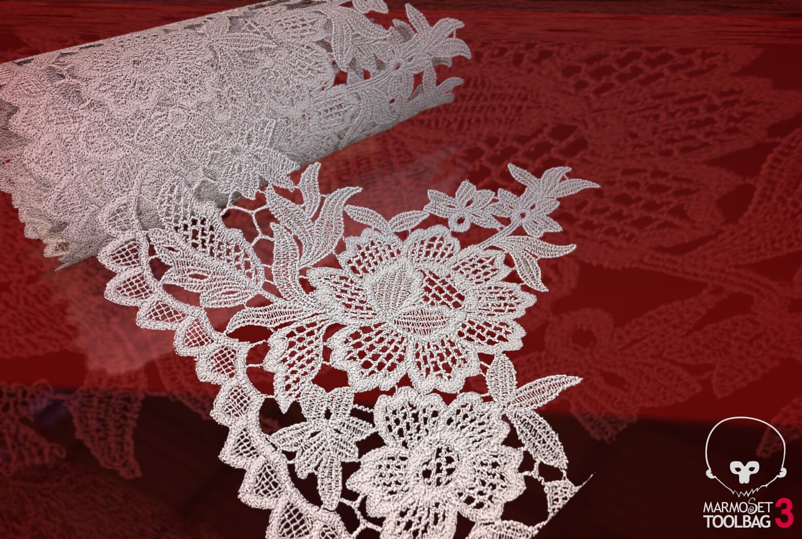 Fabric Vol 09 - Lace Borders and Trims 3D Texture by Kallie5103