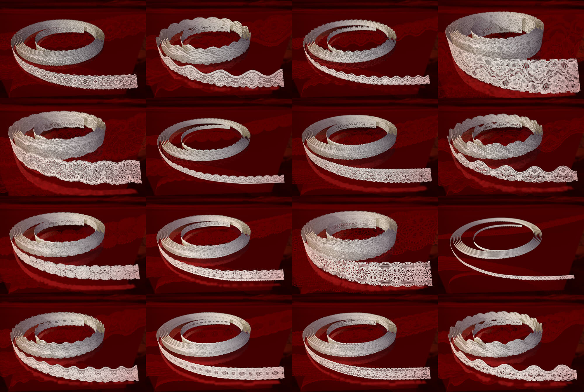 Fabric Vol 30 - Lace Trims 3D Texture by Kallie5103