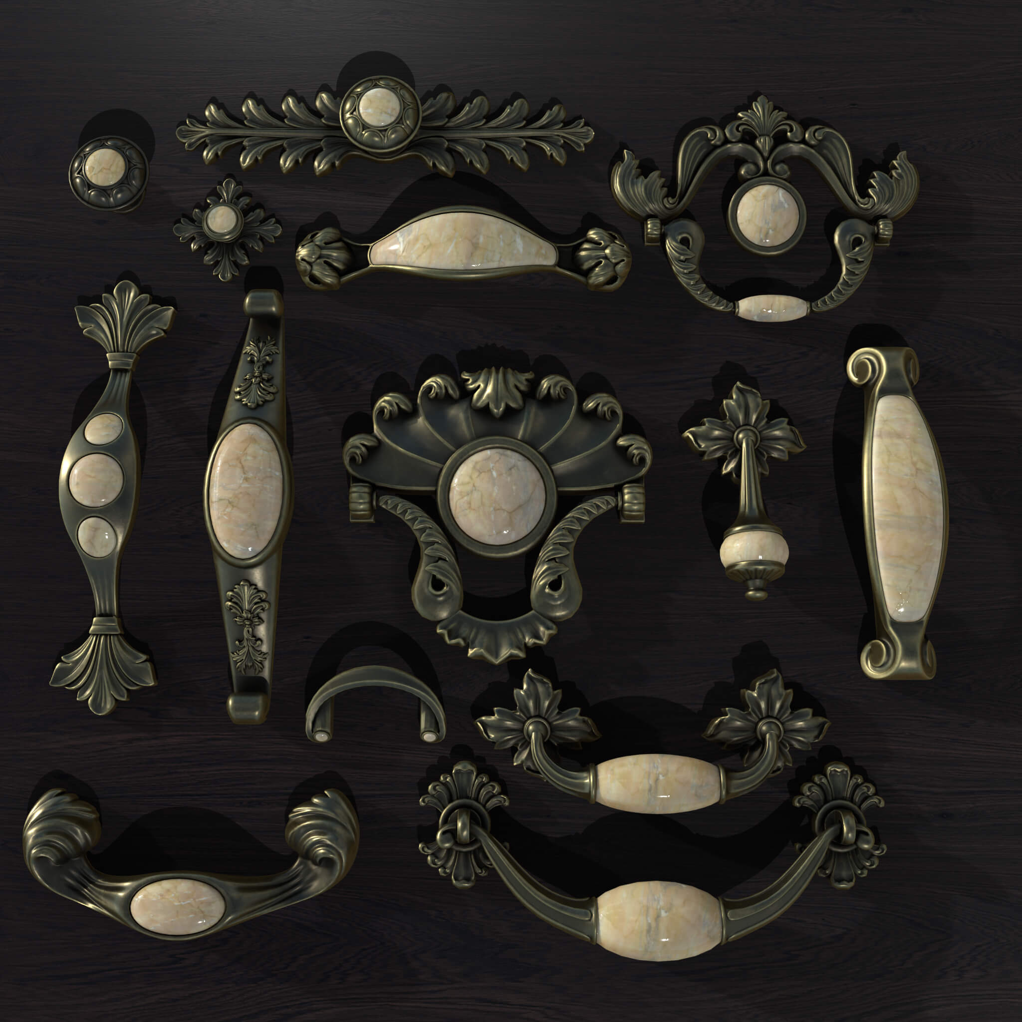 Handles Vol 04 - 3D Model by Kallie5103