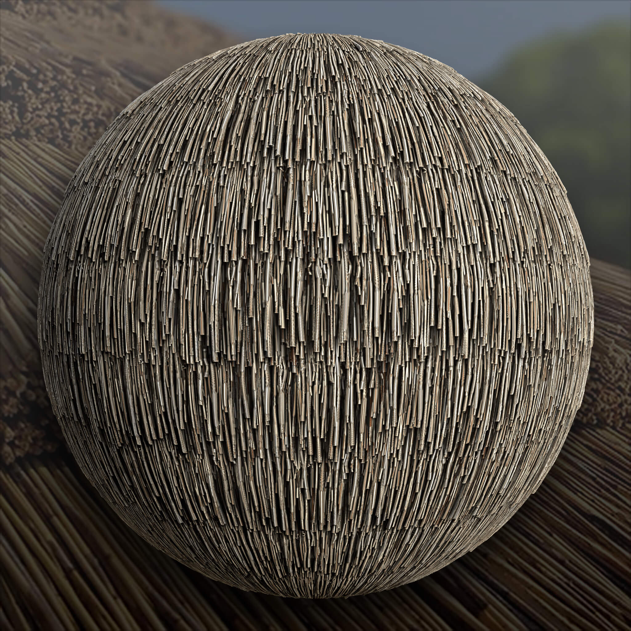 Thatch Roof PBR Textures and Substance - 3D Material or Shader by ...