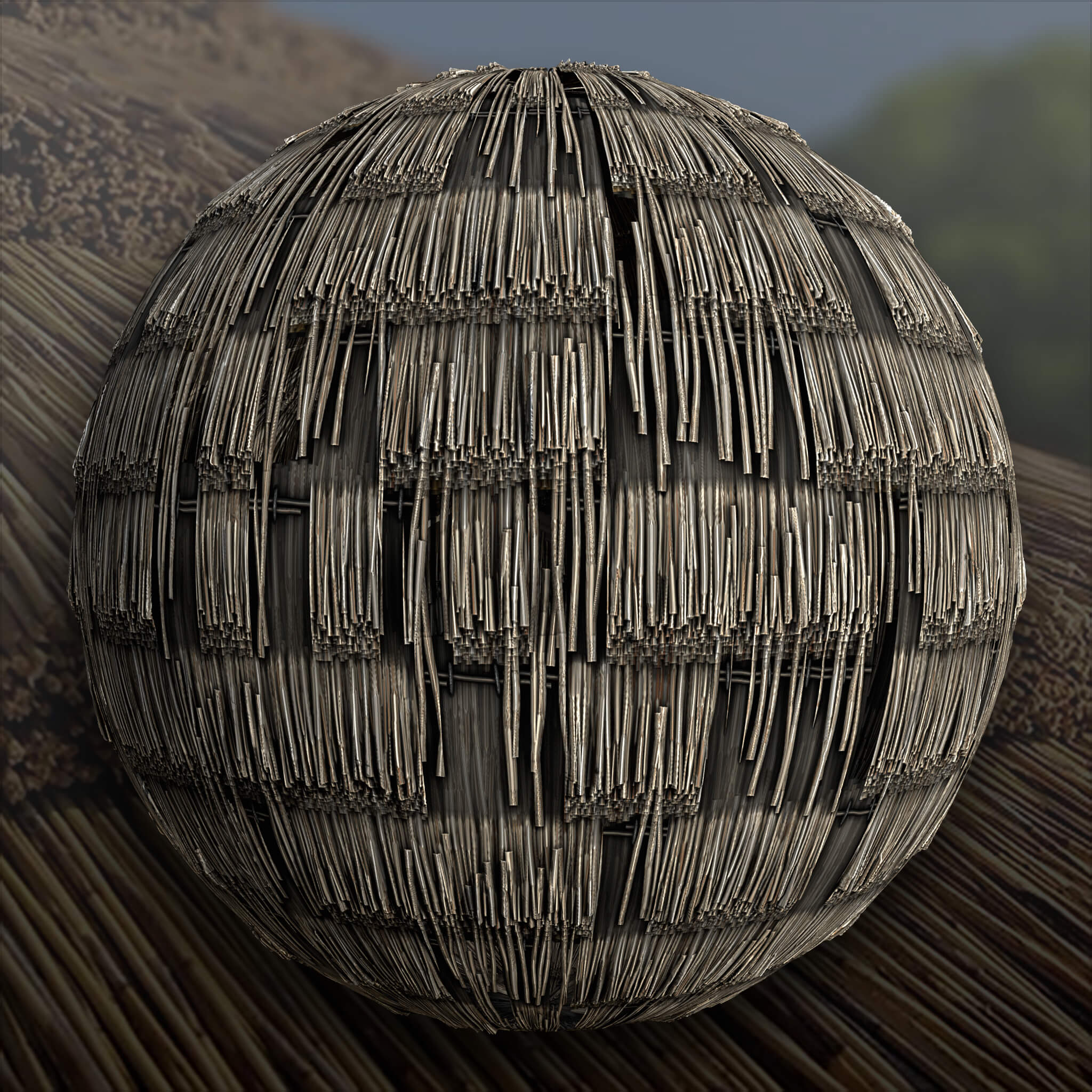 Thatch Roof PBR Textures and Substance - 3D Material or Shader by ...
