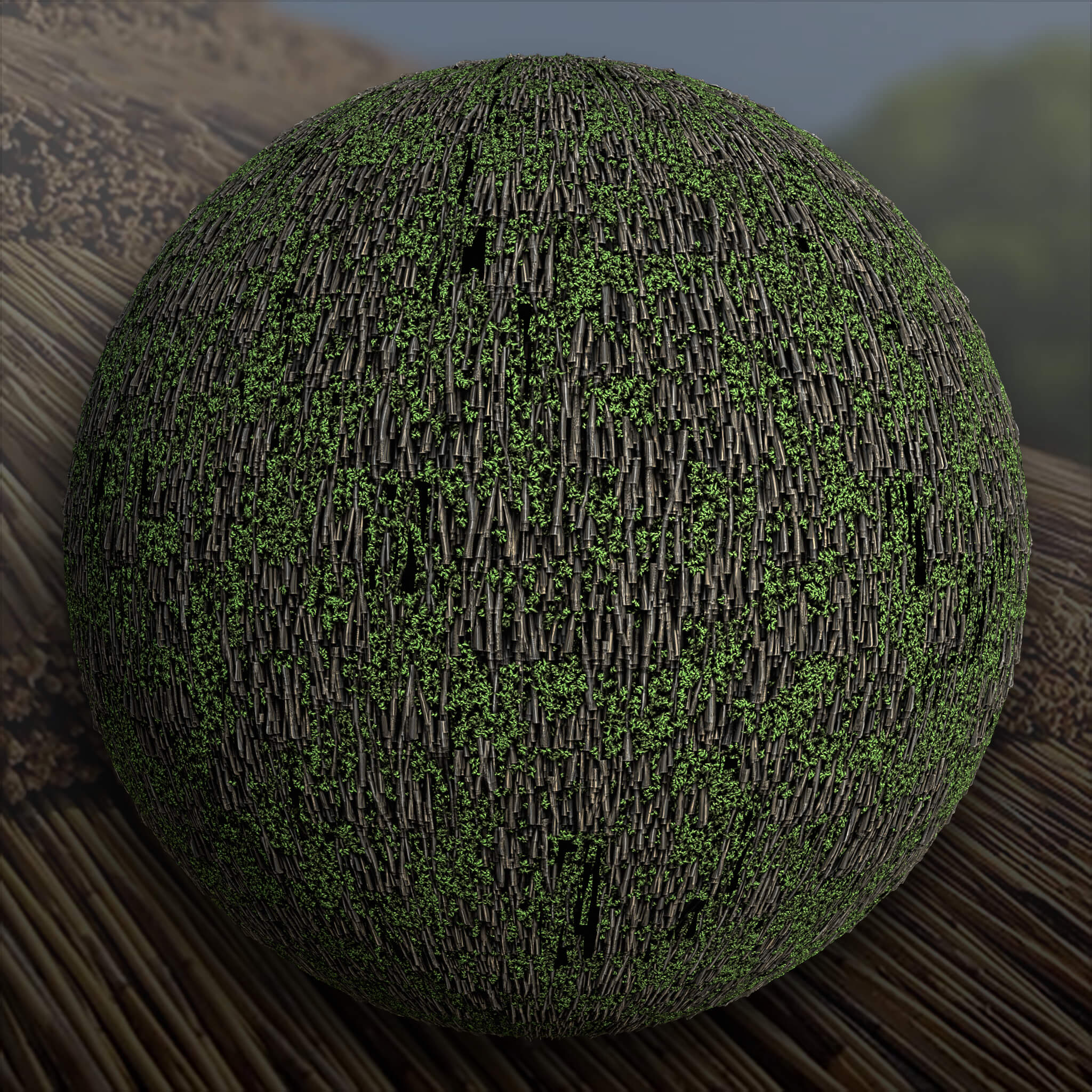 Thatch Roof PBR Textures and Substance - 3D Material or Shader by ...