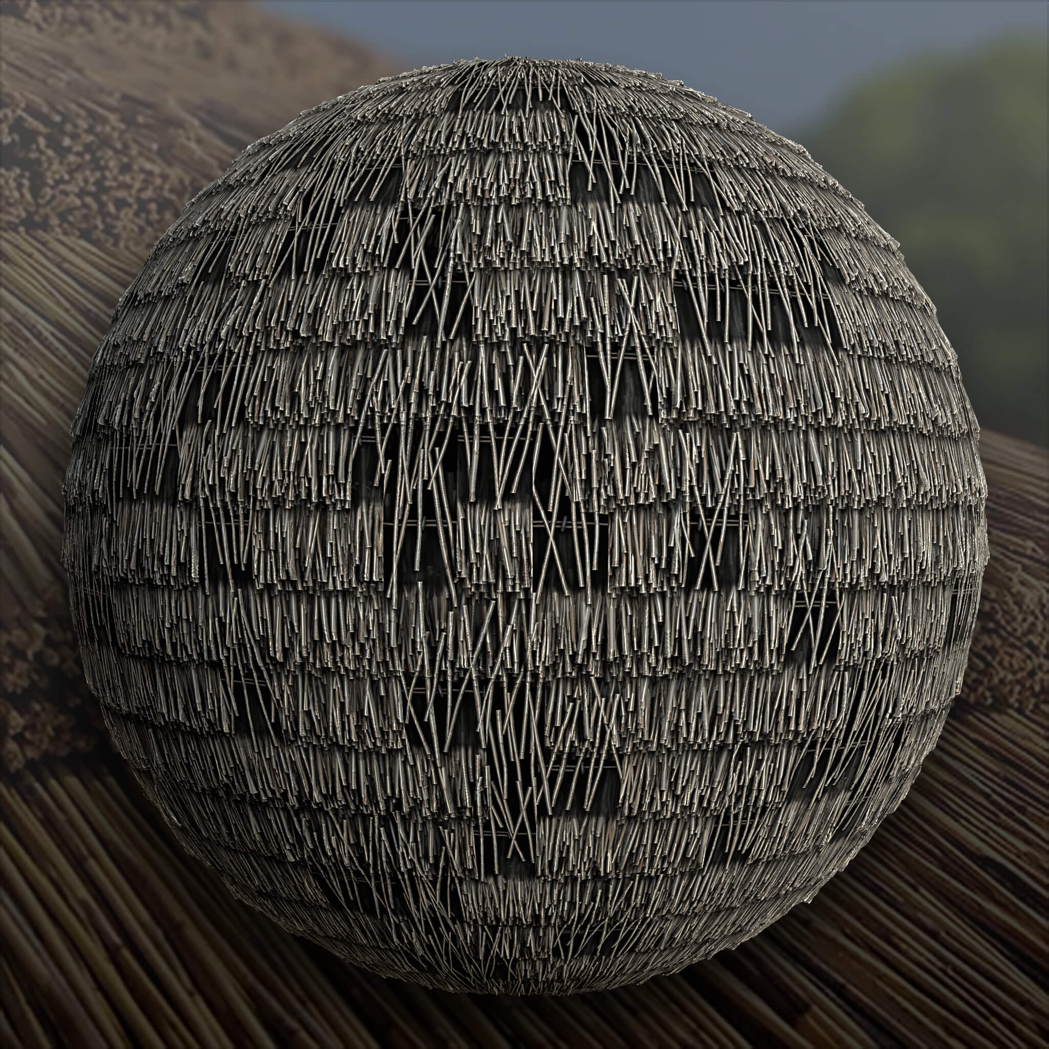 Thatch Roof PBR Textures and Substance - 3D Material or Shader by ...
