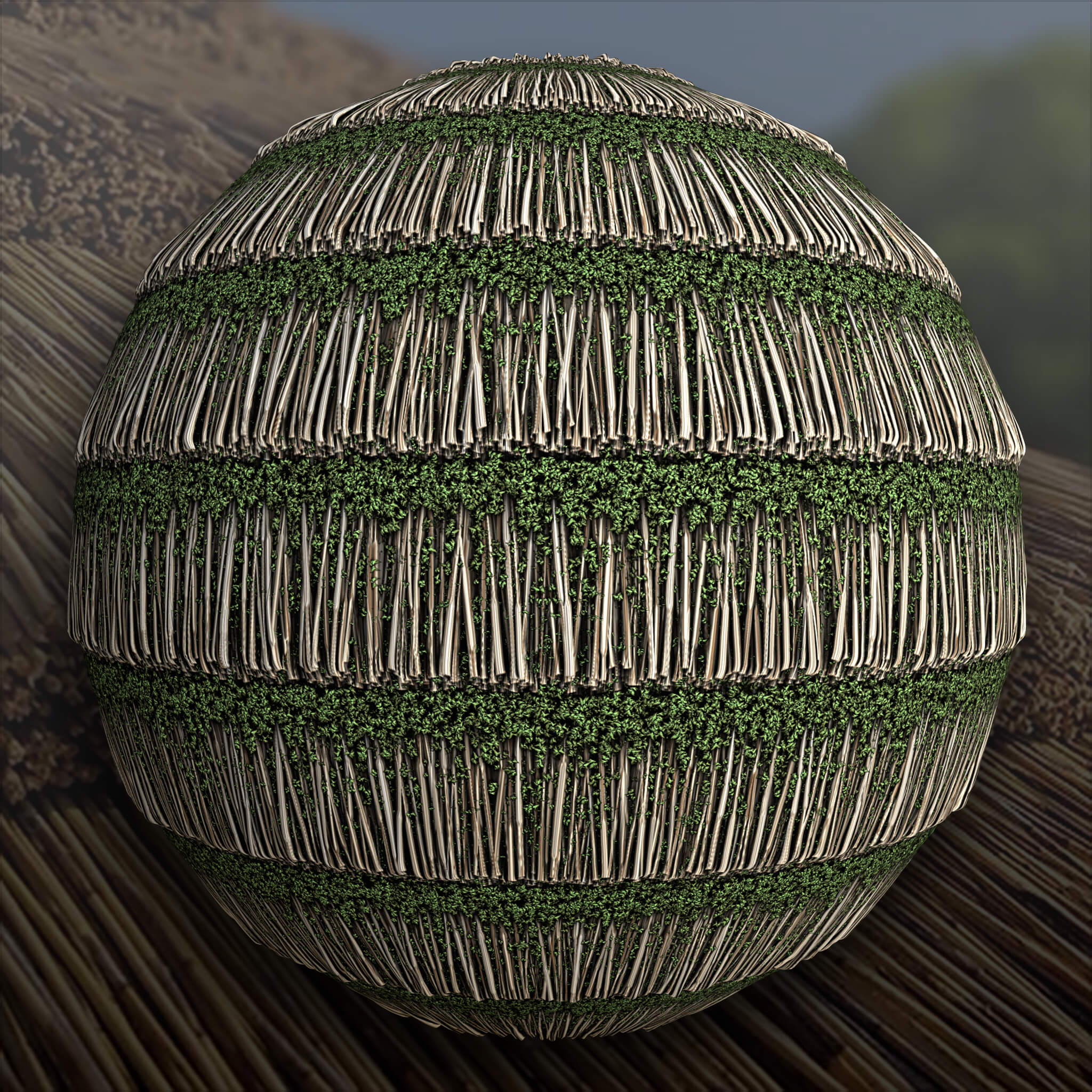 Thatch Roof PBR Textures and Substance - 3D Material or Shader by ...