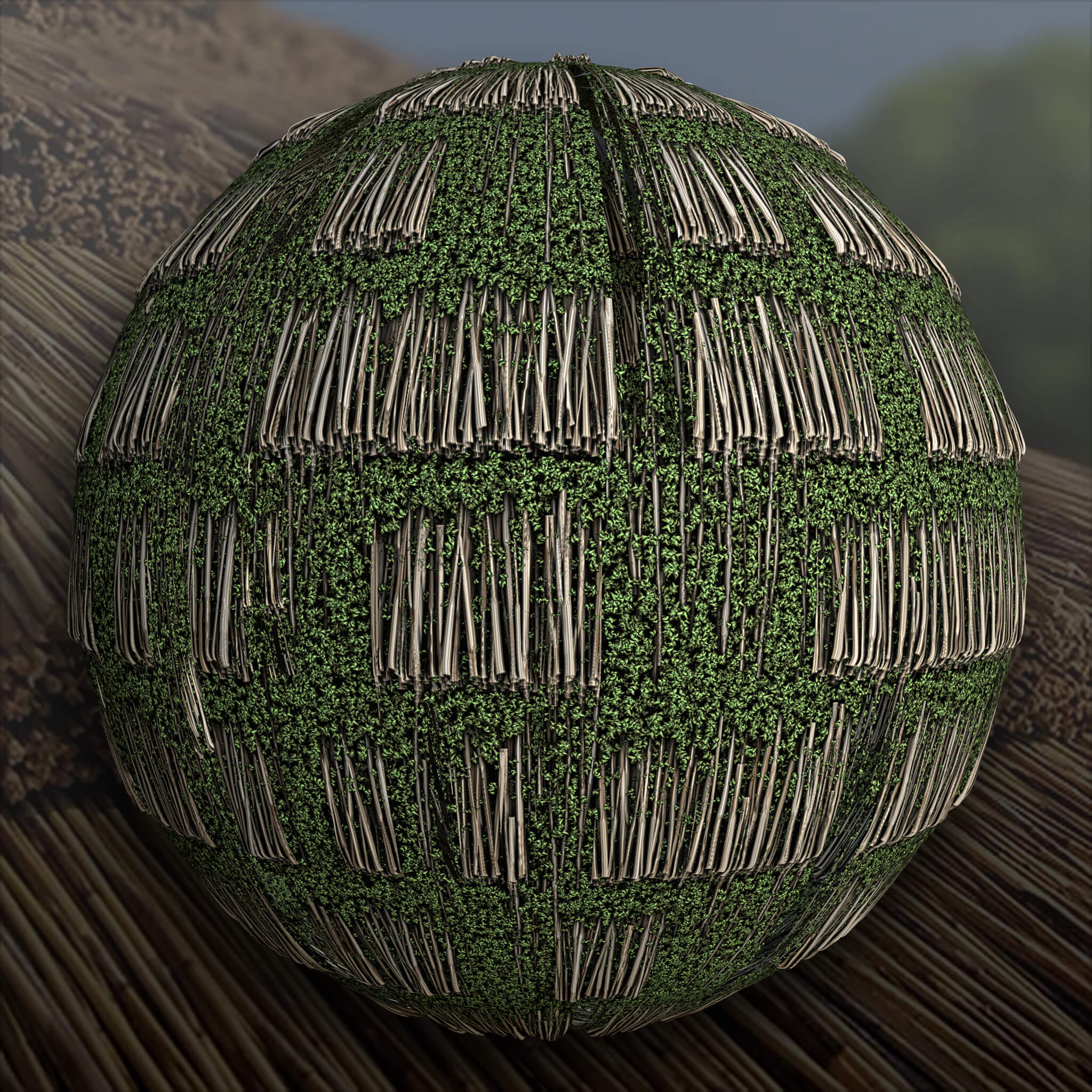 Thatch Roof PBR Textures and Substance - 3D Material or Shader by ...