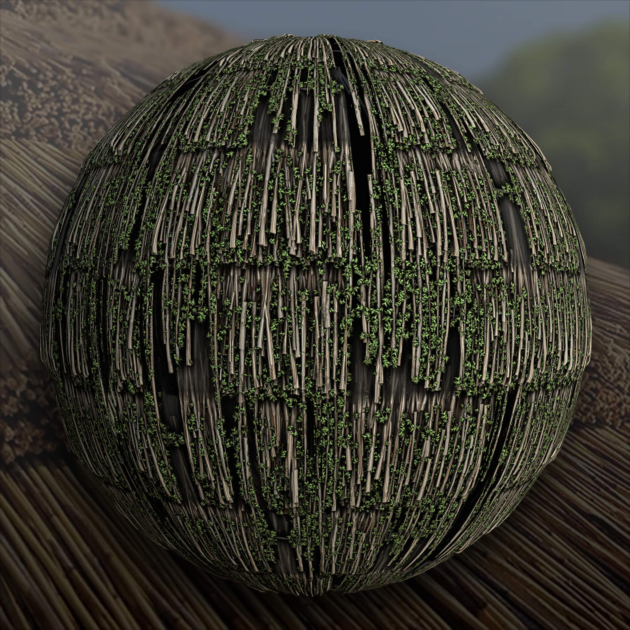 Thatch Roof PBR Textures and Substance - 3D Material or Shader by ...