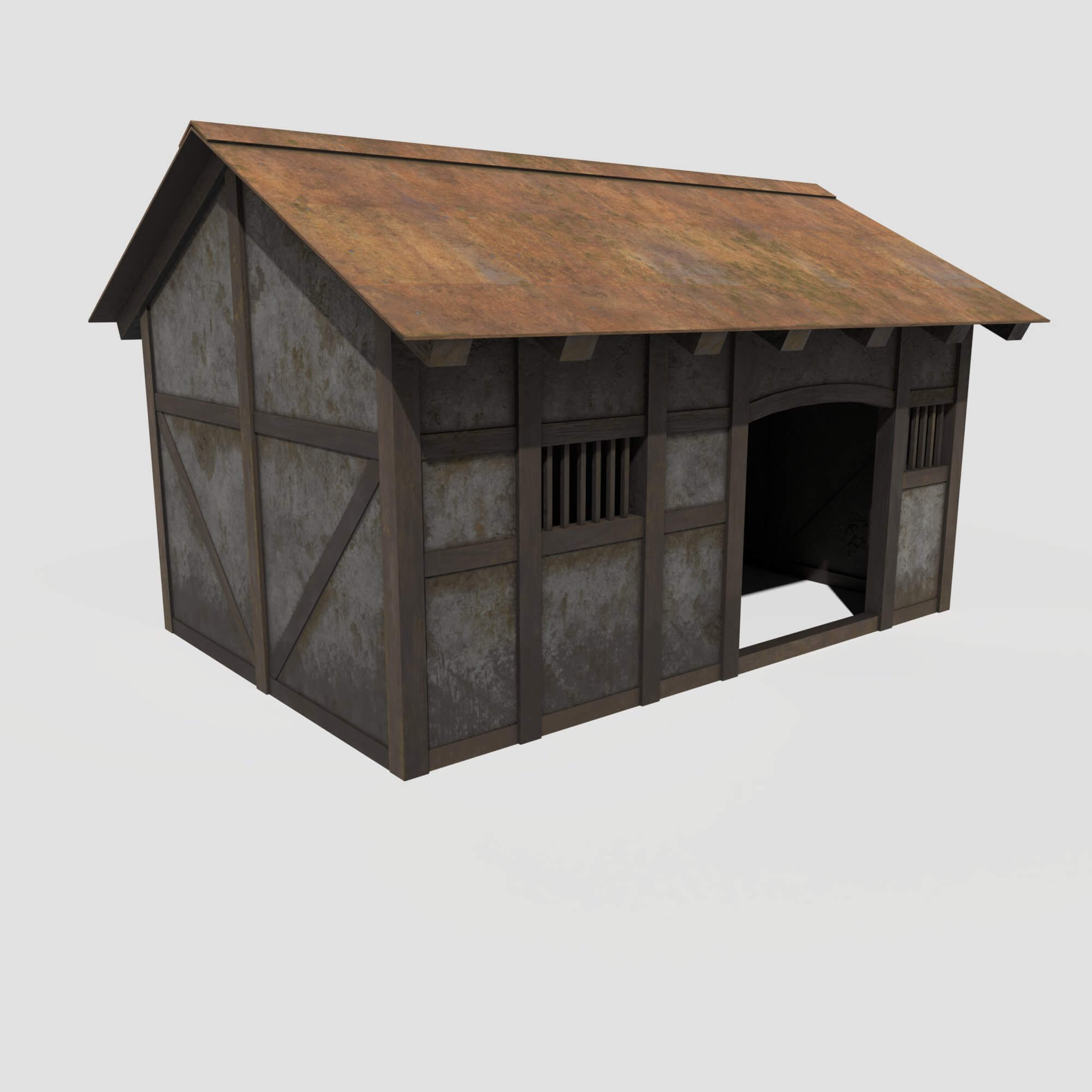 Barn - 3D Model by kambur