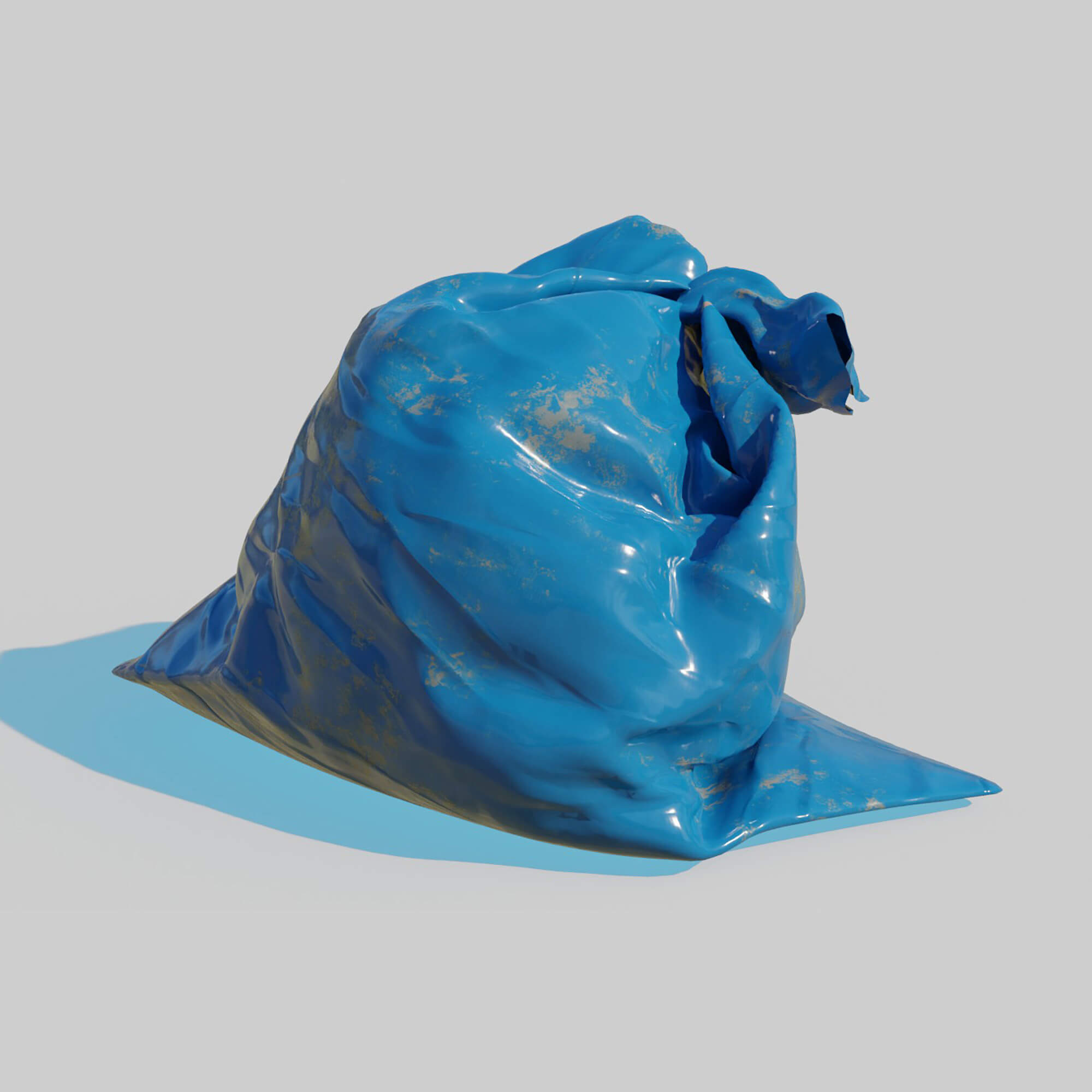 Blue Trash Bag Pack - 3D Model by kambur