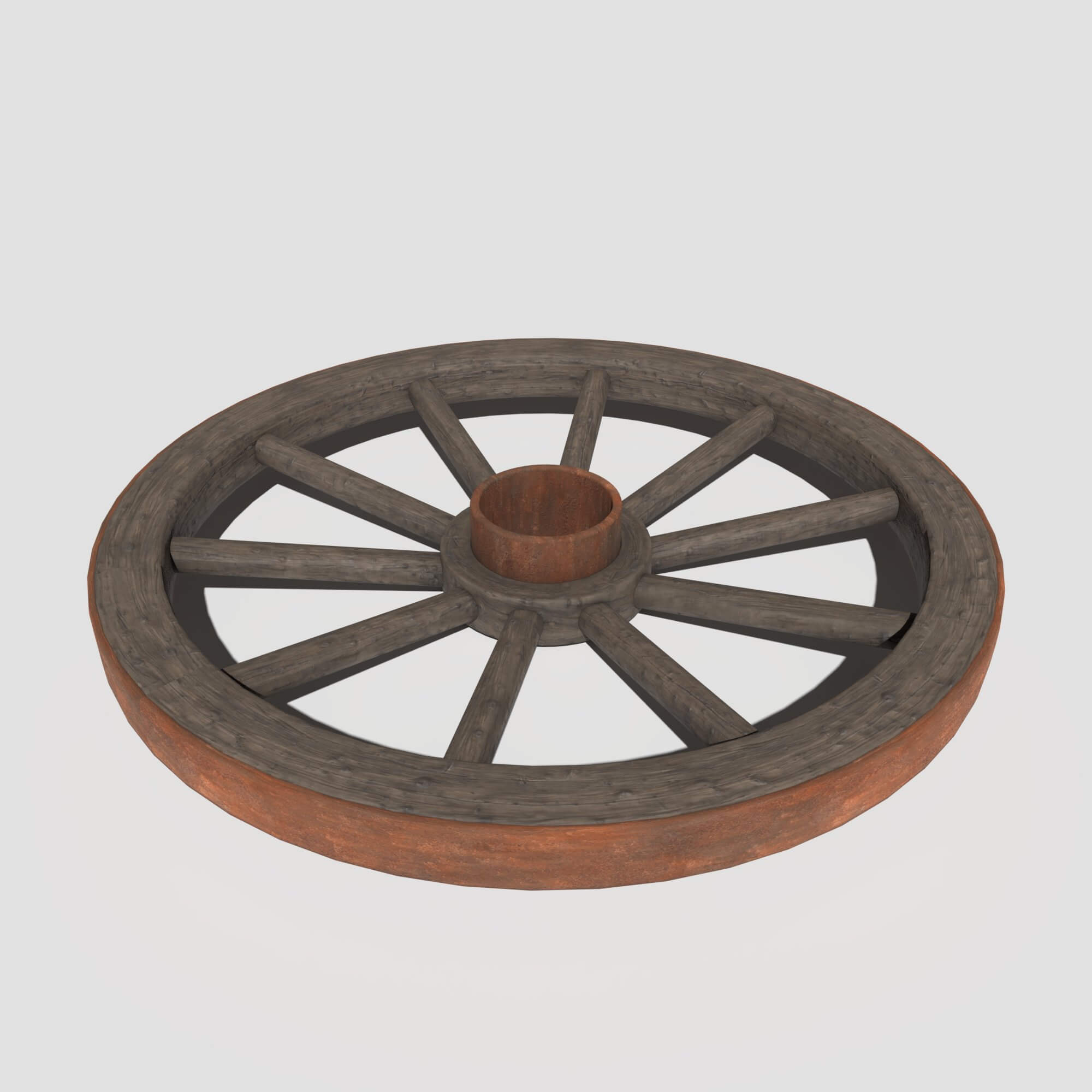 Cart Wheel - 3D Model by kambur