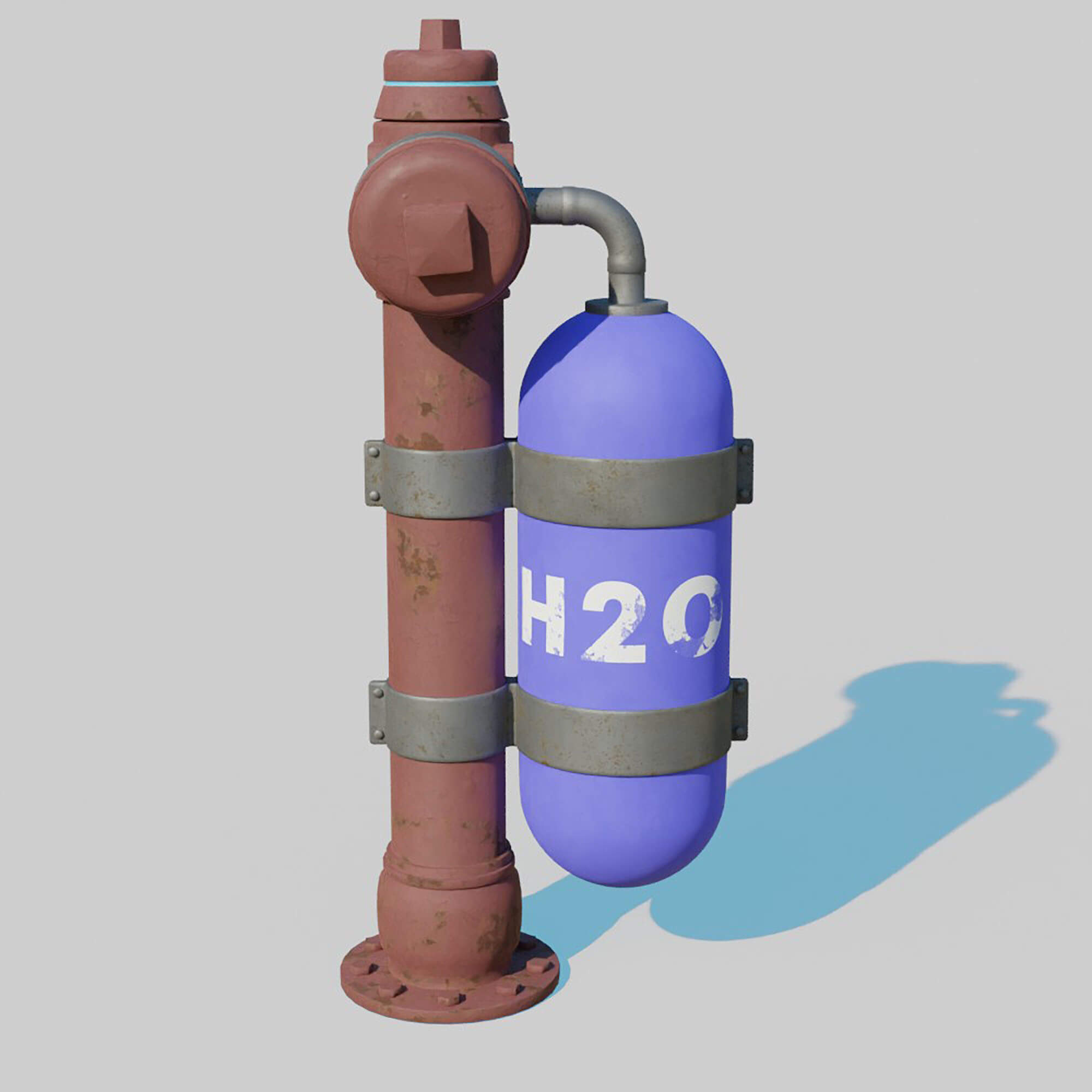 Cyberpunk Fire Hydrant - 3D Model by kambur