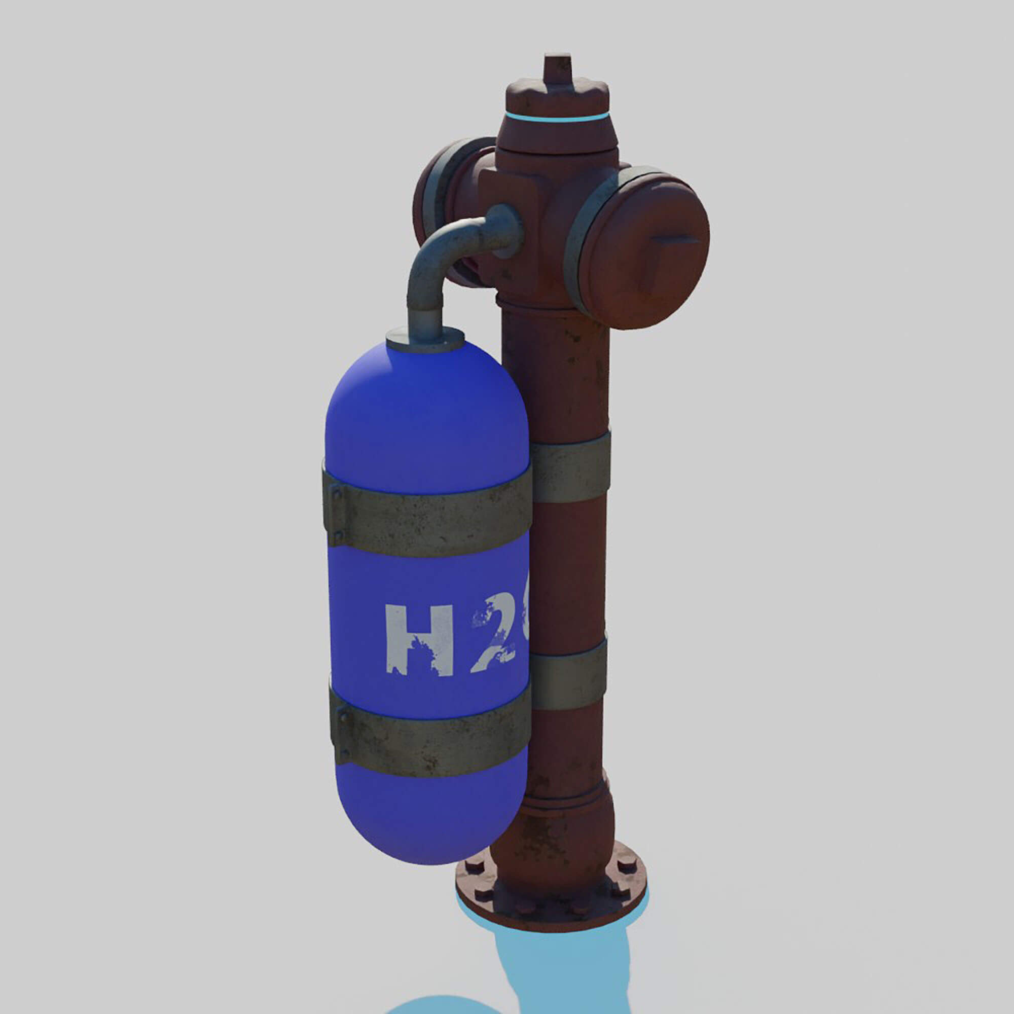 Cyberpunk Fire Hydrant - 3D Model by kambur