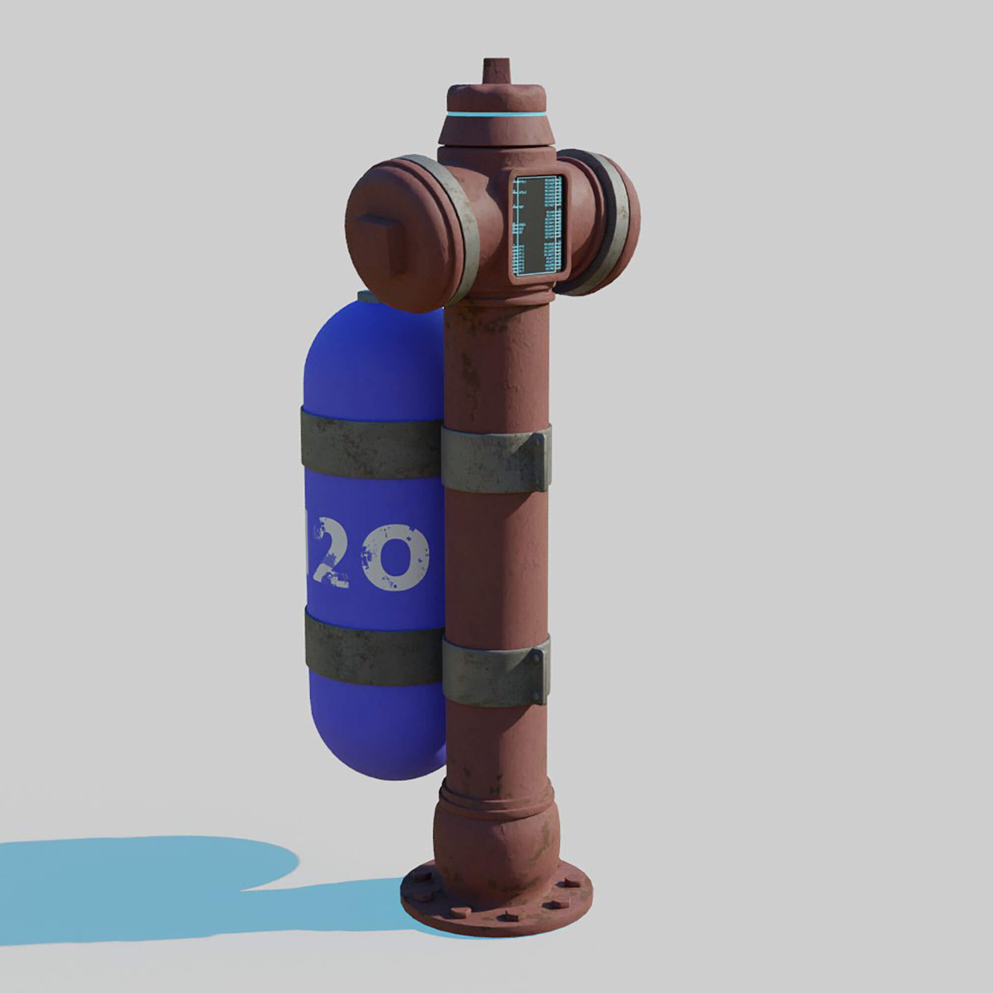 Cyberpunk Fire Hydrant - 3D Model by kambur
