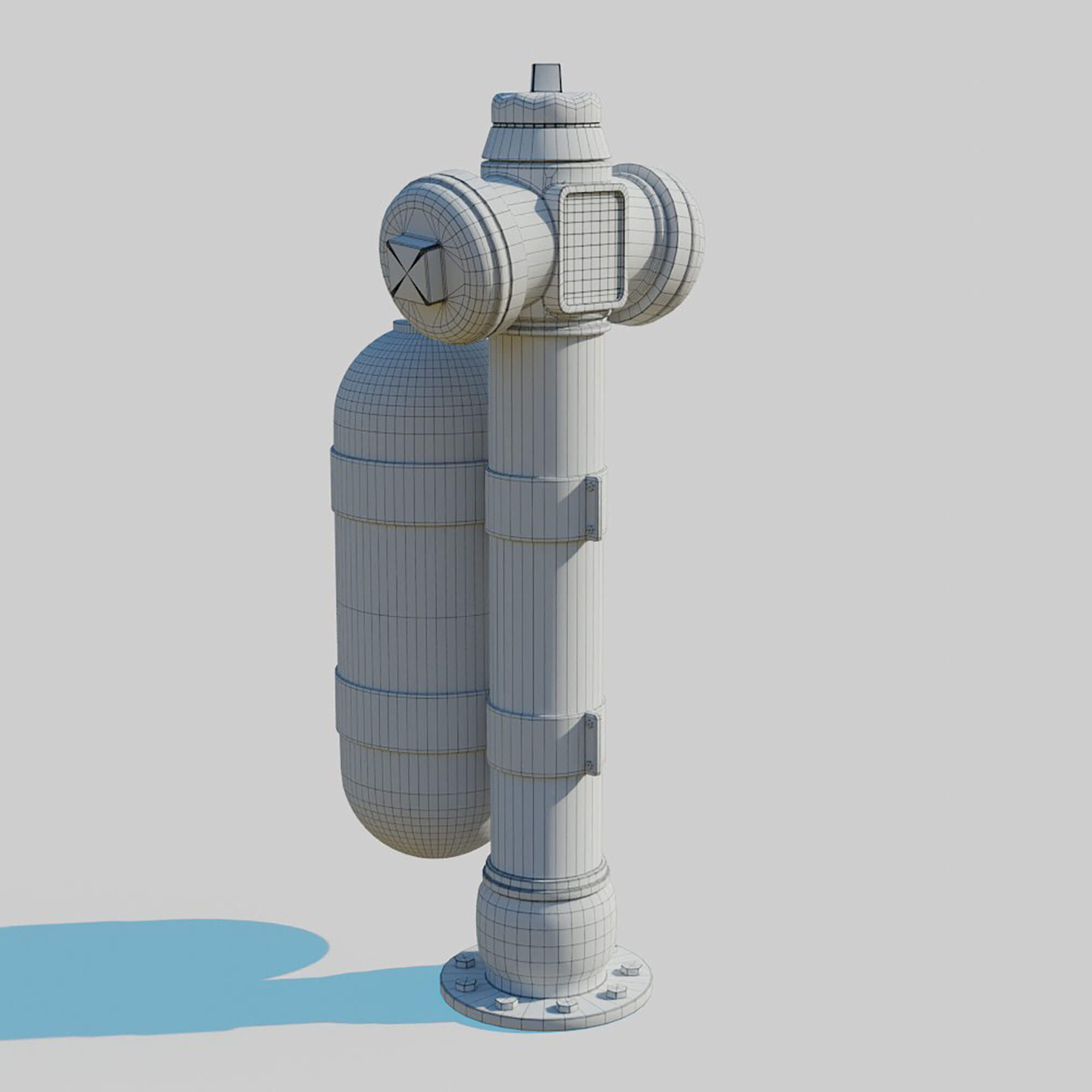 Cyberpunk Fire Hydrant - 3D Model by kambur