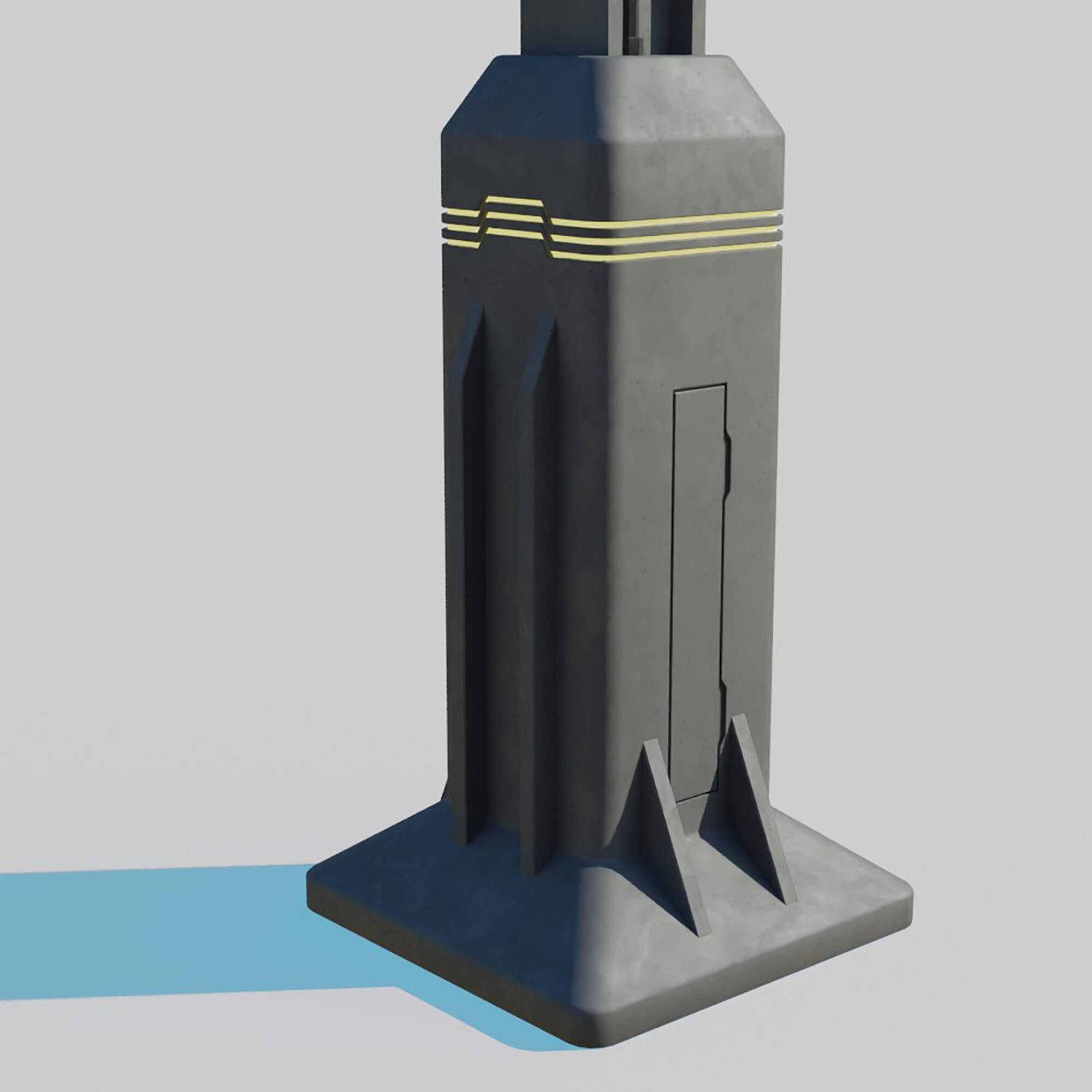 Cyberpunk Street Lamp - 3D Model by kambur