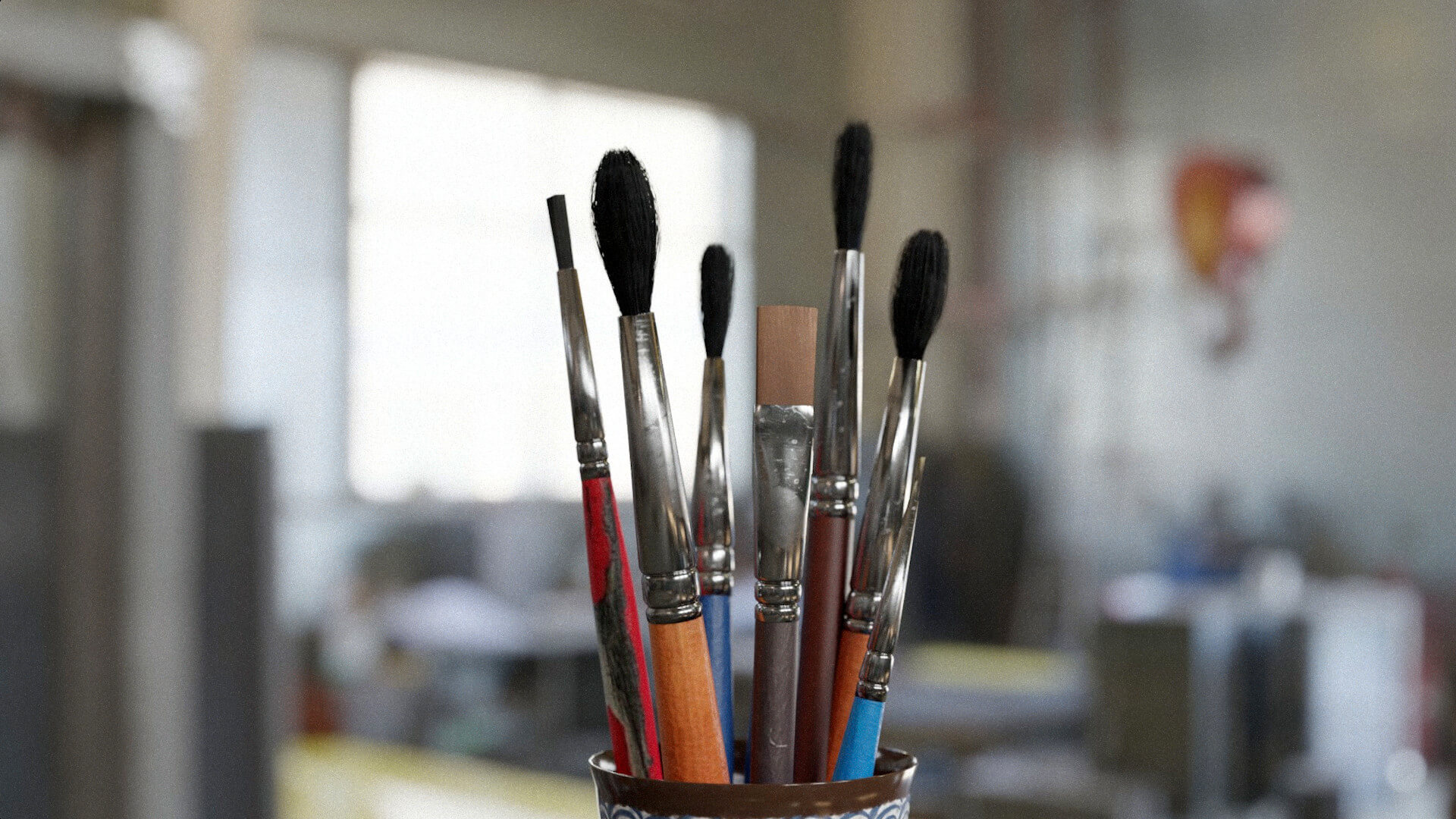 Paintbrushes 3D Render, Digital Art by kambur