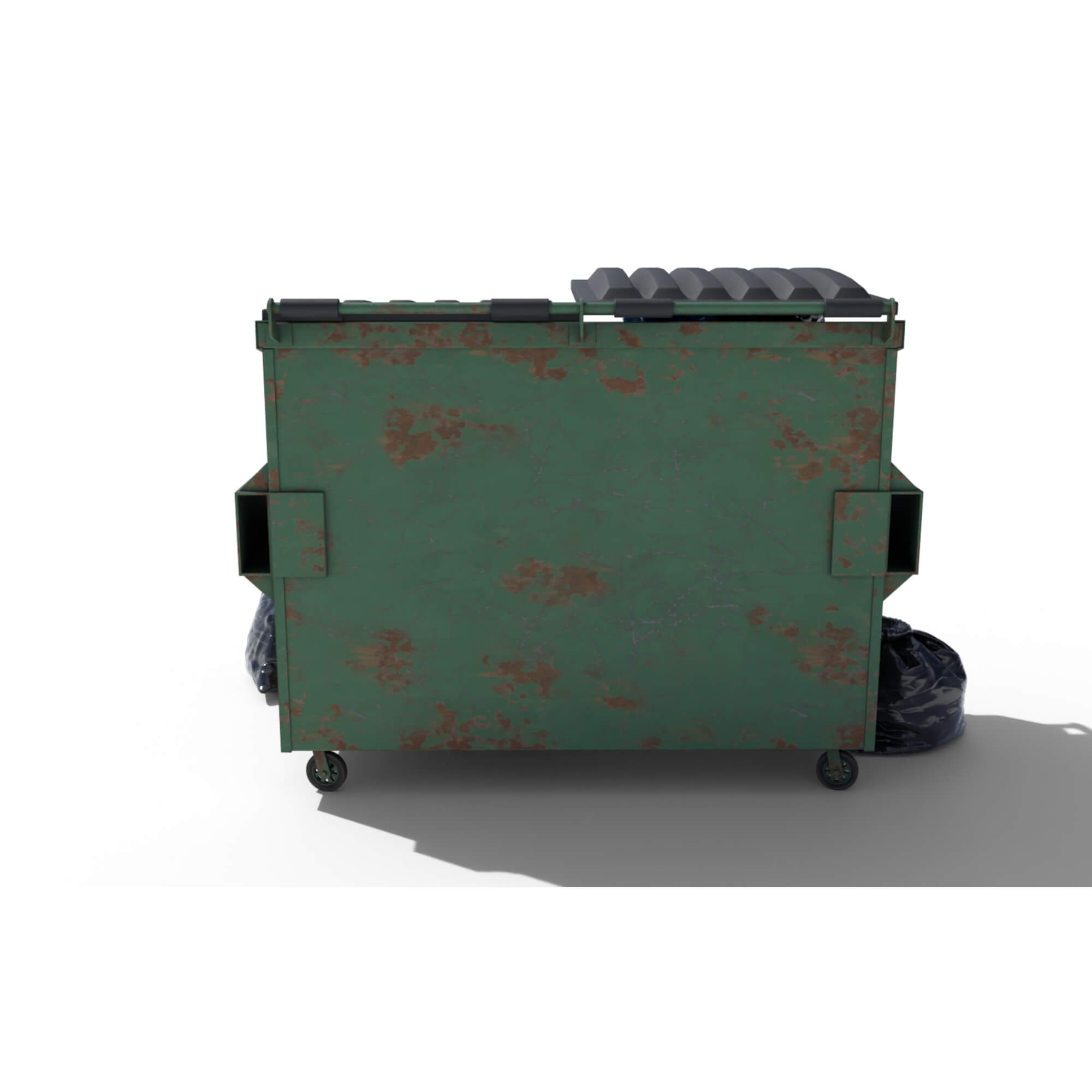 Garbage Dumpster With Bags - 3D Model by kambur