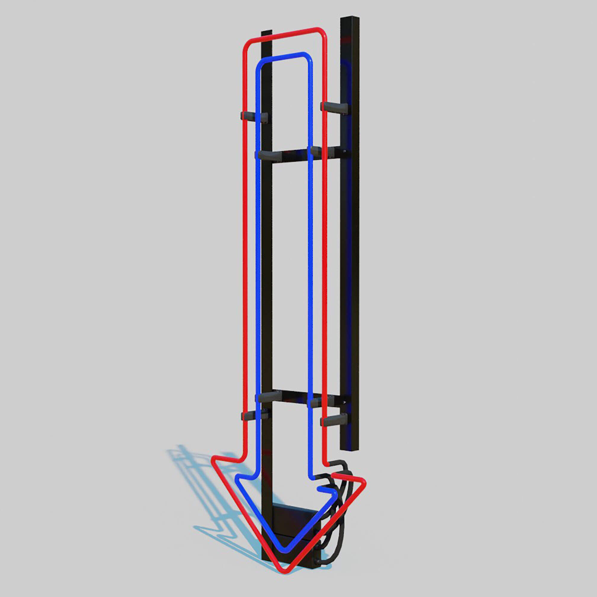 Neon Arrow Sign - 3D Model by kambur