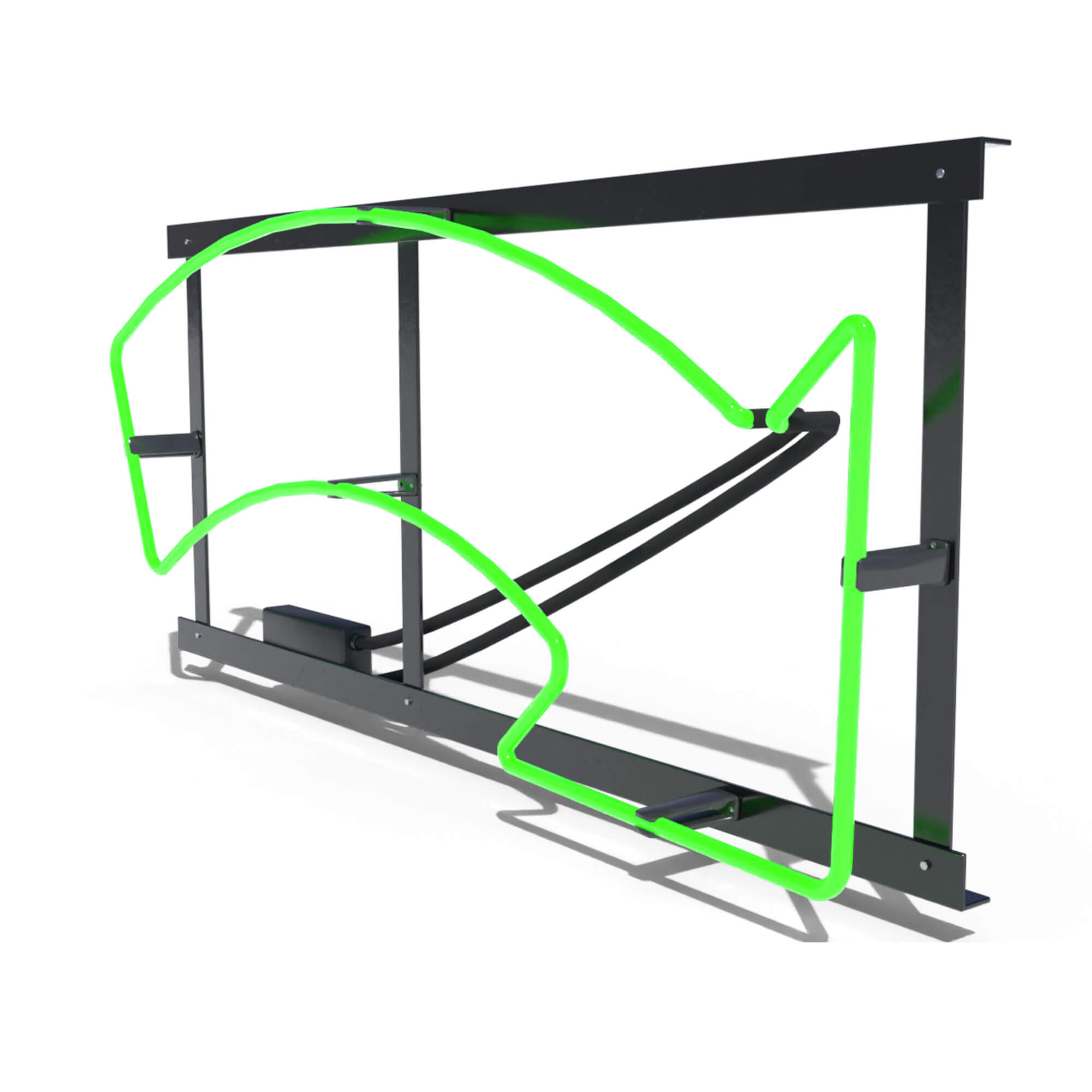 Neon Green Arrow Sign - 3D Model by kambur